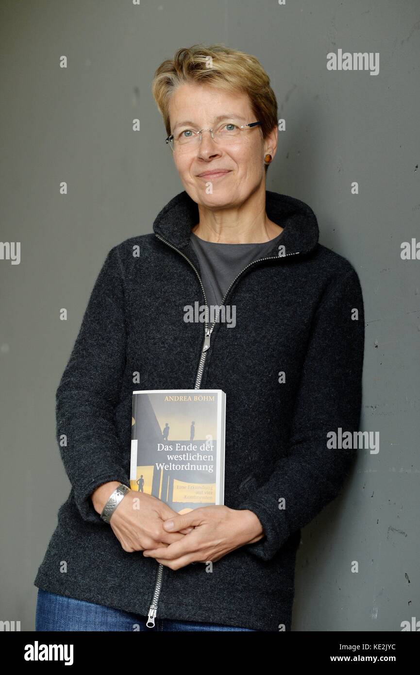 Andrea Böhm at the 69th Frankfurt Book Fair in Frankfurt/Main, Germany ...