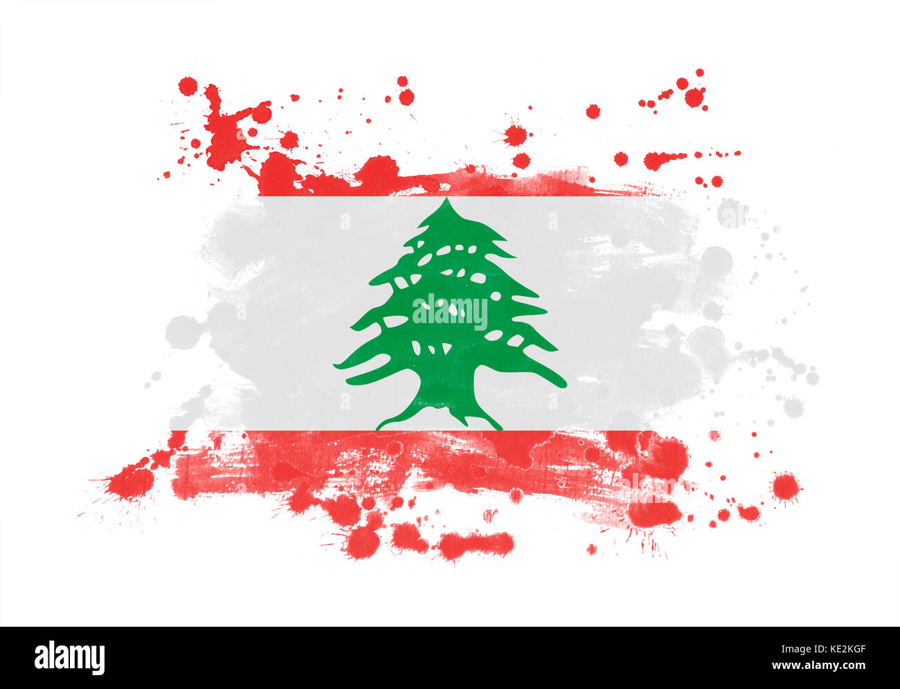 Painted lebanon flag paint hi-res stock photography and images - Alamy