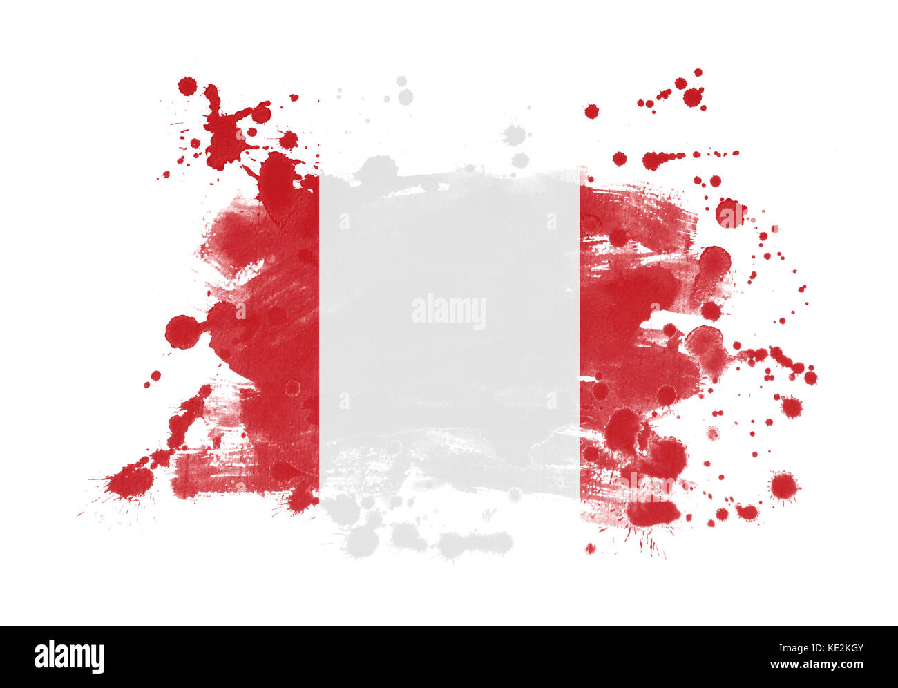 Peru flag grunge painted background Stock Photo - Alamy