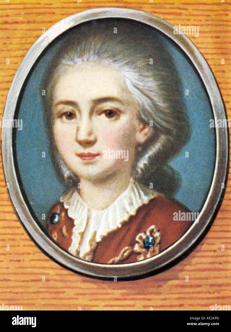 Wolfgang Amadeus Mozart. Portrait of the Austrian composer as a youth ...