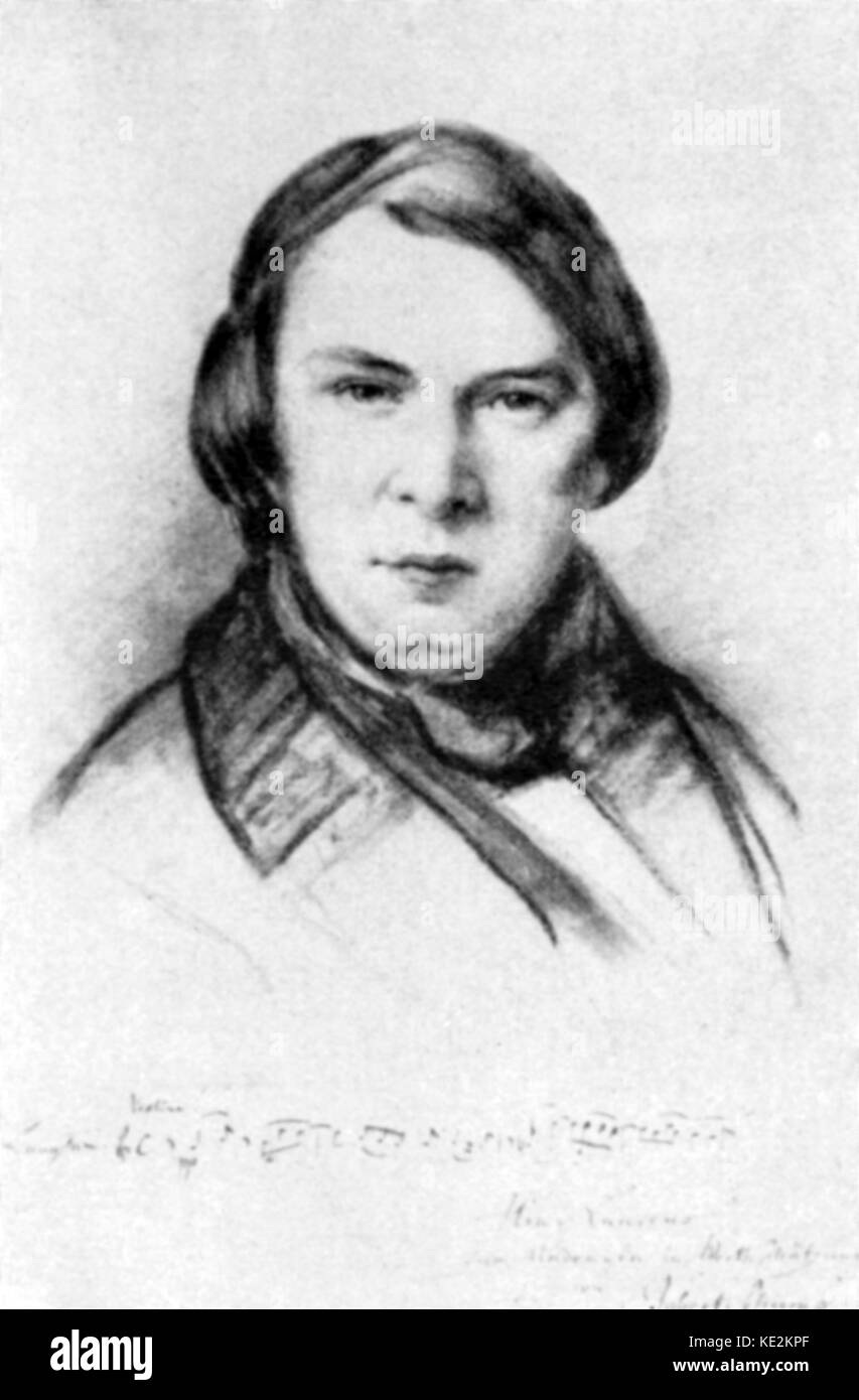 Robert schumann portrait Black and White Stock Photos & Images - Alamy