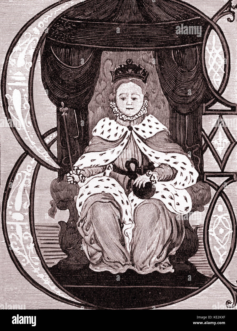 Queen Elizabeth I - portrait of the Queen of England in 1558. 7th of ...