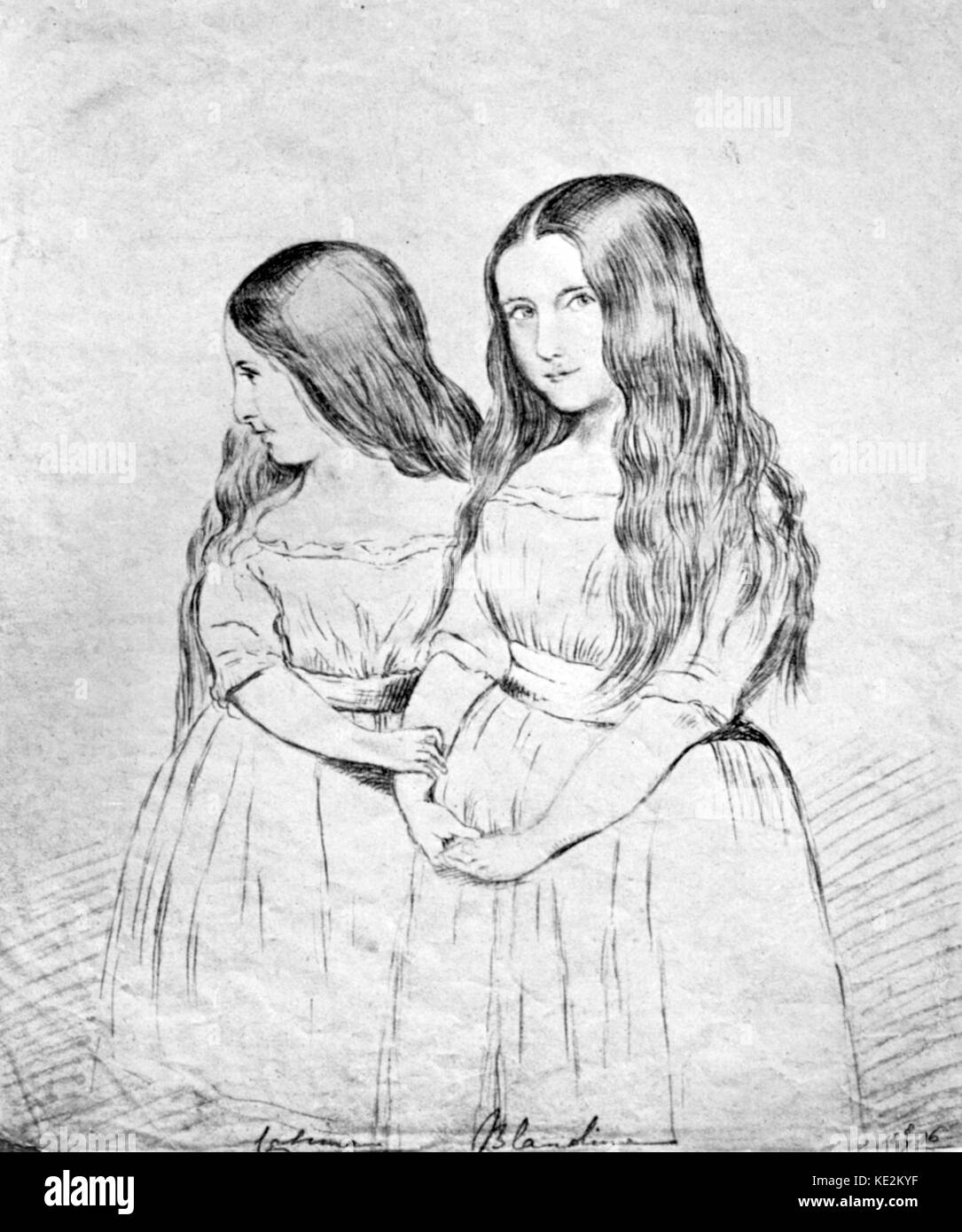 Franz Liszt's children: Cosima and Blandine in 1846 (whose mother was ...