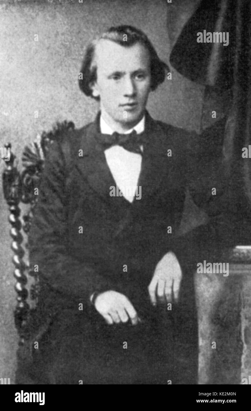 Young Johannes Brahms. 1850's. German composer, 1833-1897 Stock Photo ...