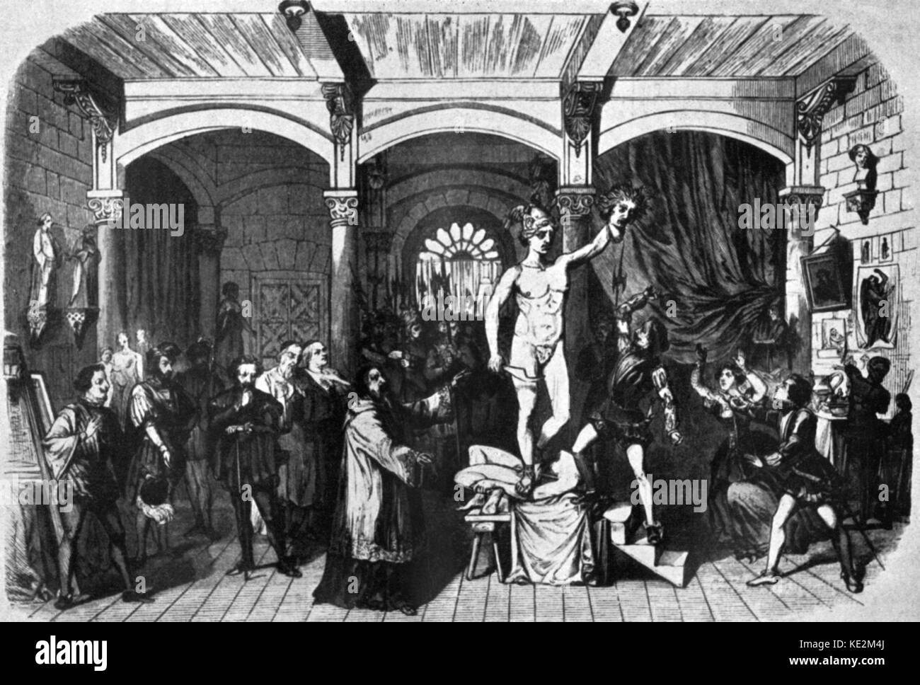 Hector Berlioz 's opera 'Benvenuto Cellini'. 1852 illustration from ...