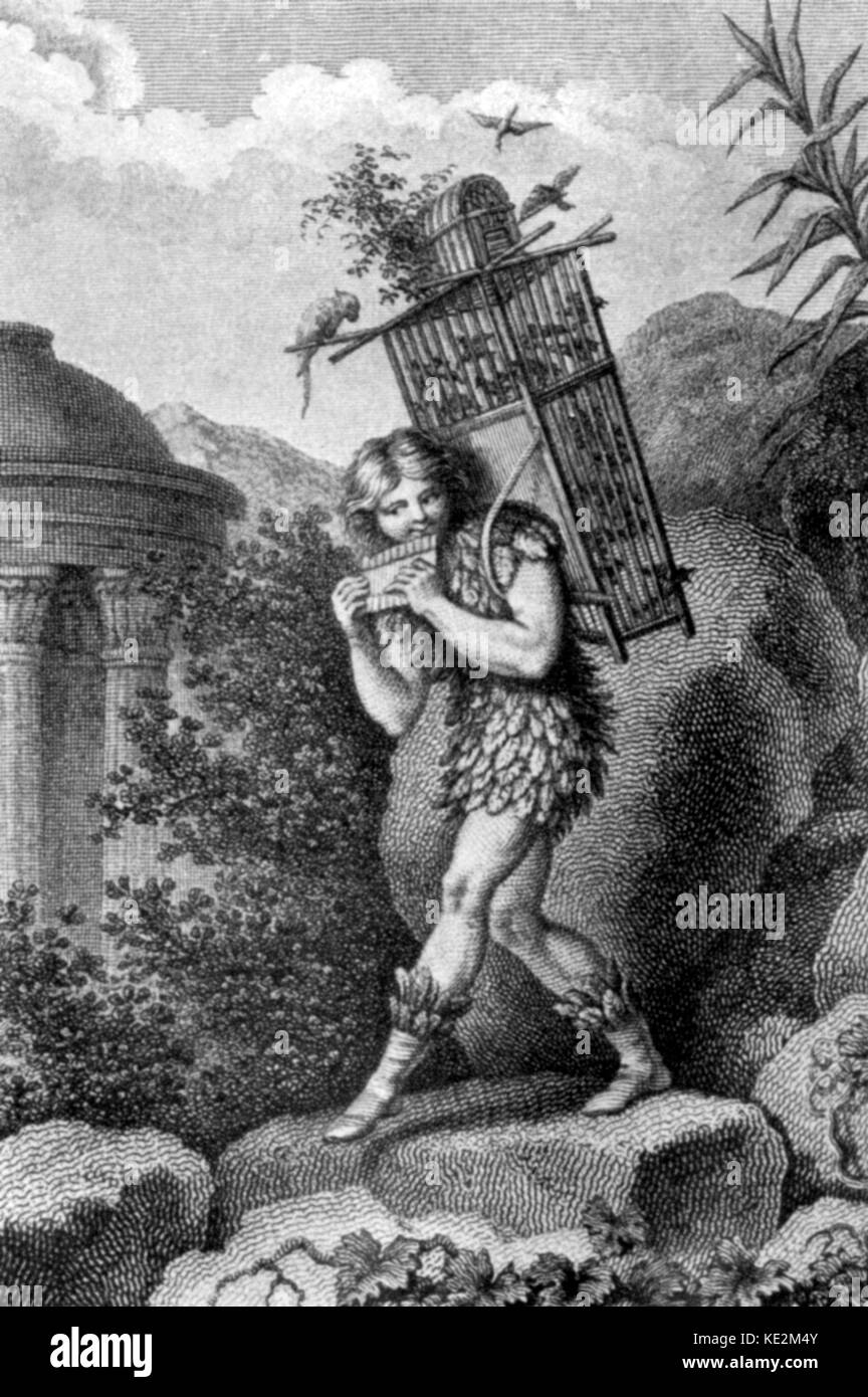 Wolfgang Amadeus Mozart 's opera 'The Magic Flute', Scene from Act II ...