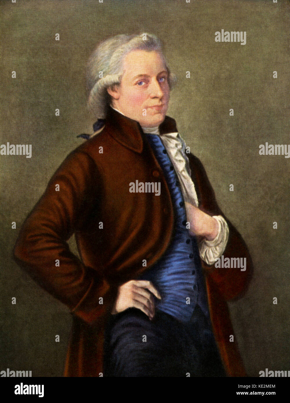 MOZART, Wolfgang Amadeus Mozart - portrait based on painting by ...