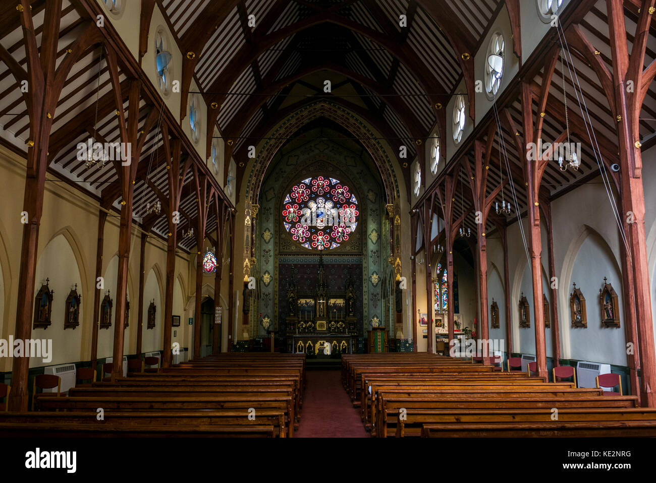 Church of St Monica in Hoxton Square Shoreditch London interior Stock ...