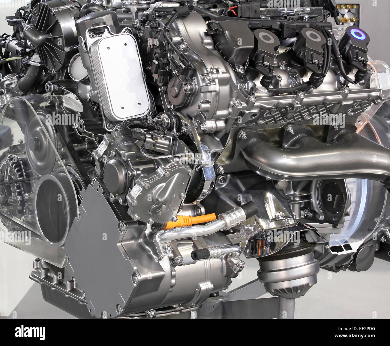 v6 car hybrid engine new technology Stock Photo - Alamy
