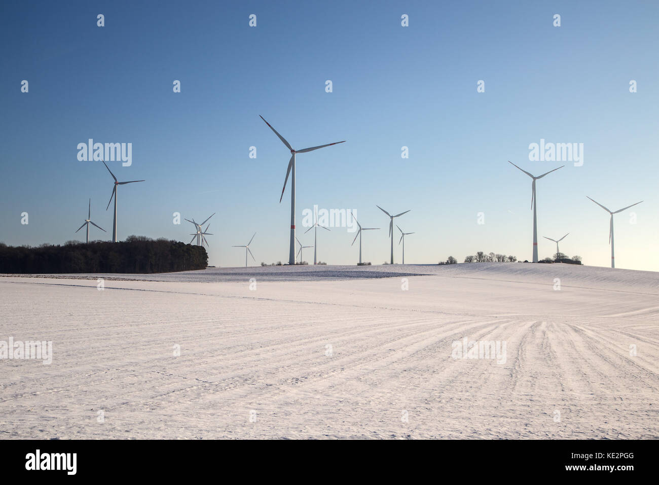 Alternative Energy / Wind turbines in a field Stock Photo - Alamy