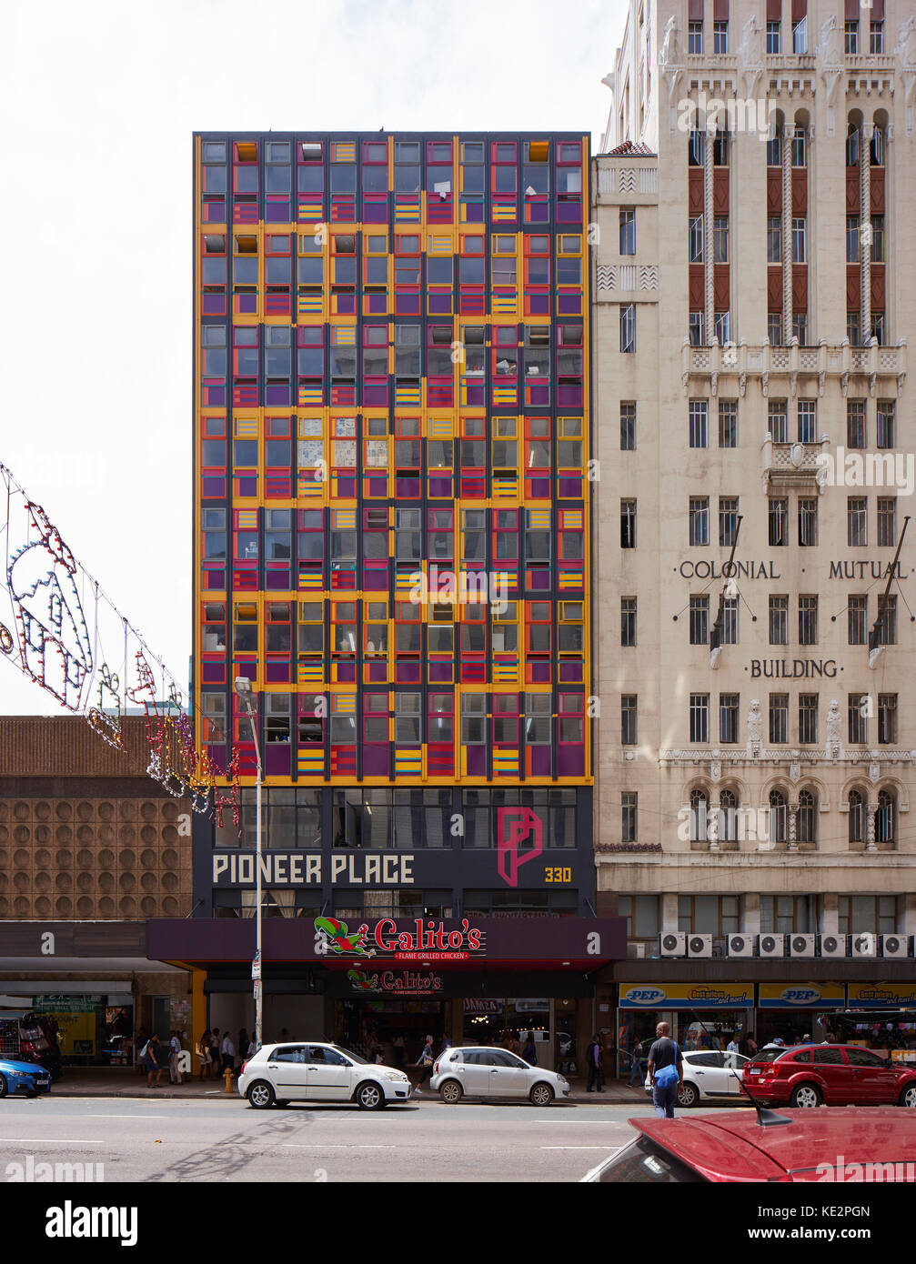 Front elevation across street of Pioneer Place amd adjacent art deco ...