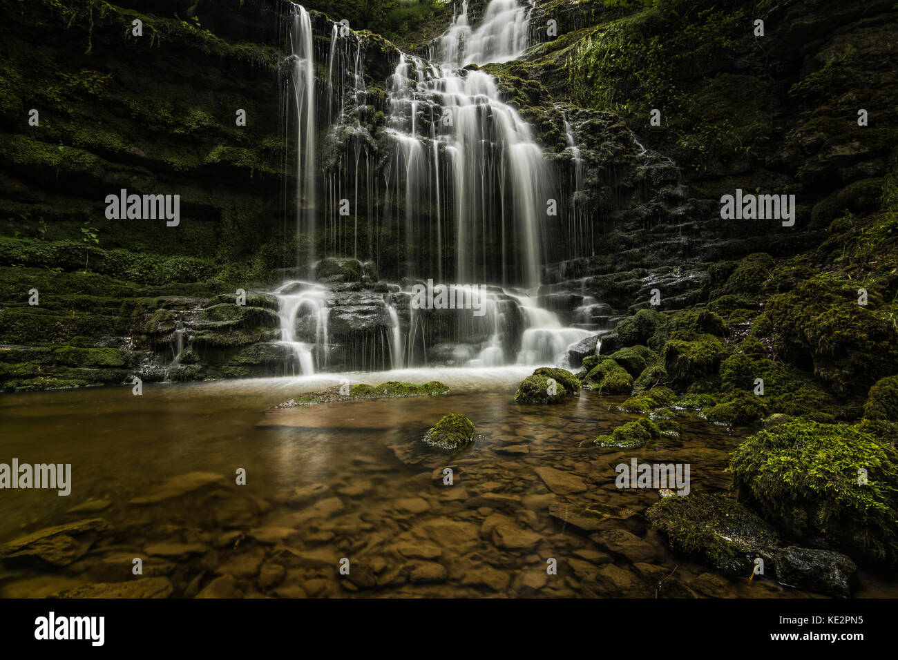 Scaleber Force Waterfall in Yorkshire national park, Yorkshire, England ...