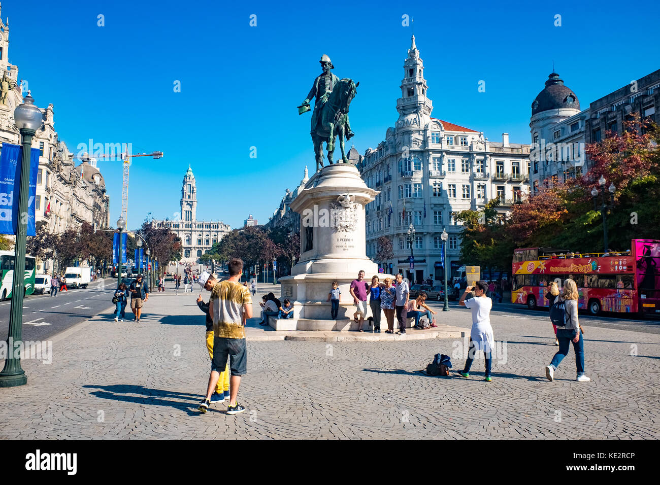Avendia Dos Aliados Porto Stock Photo - Alamy