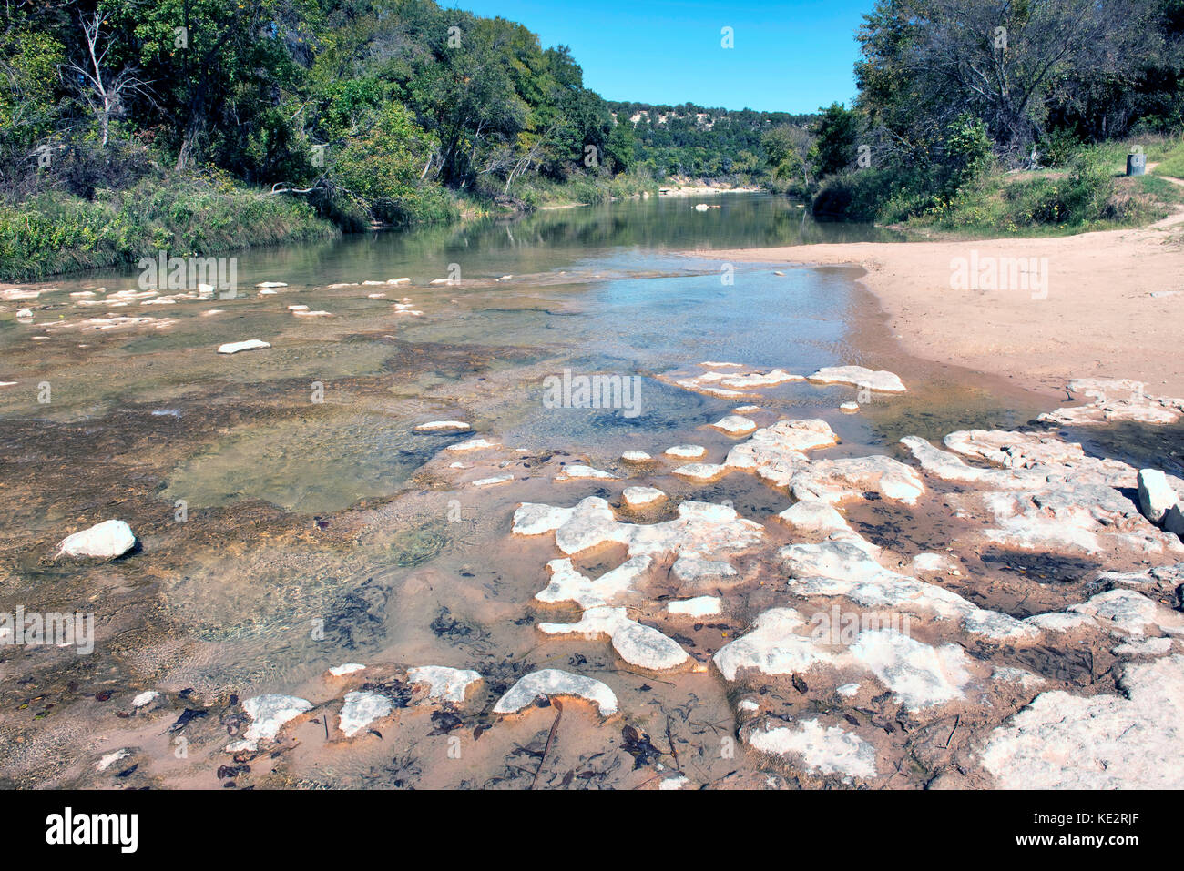 Dinosaur Valley State Park in Glen Rose,Texas showing Dino tracks over ...