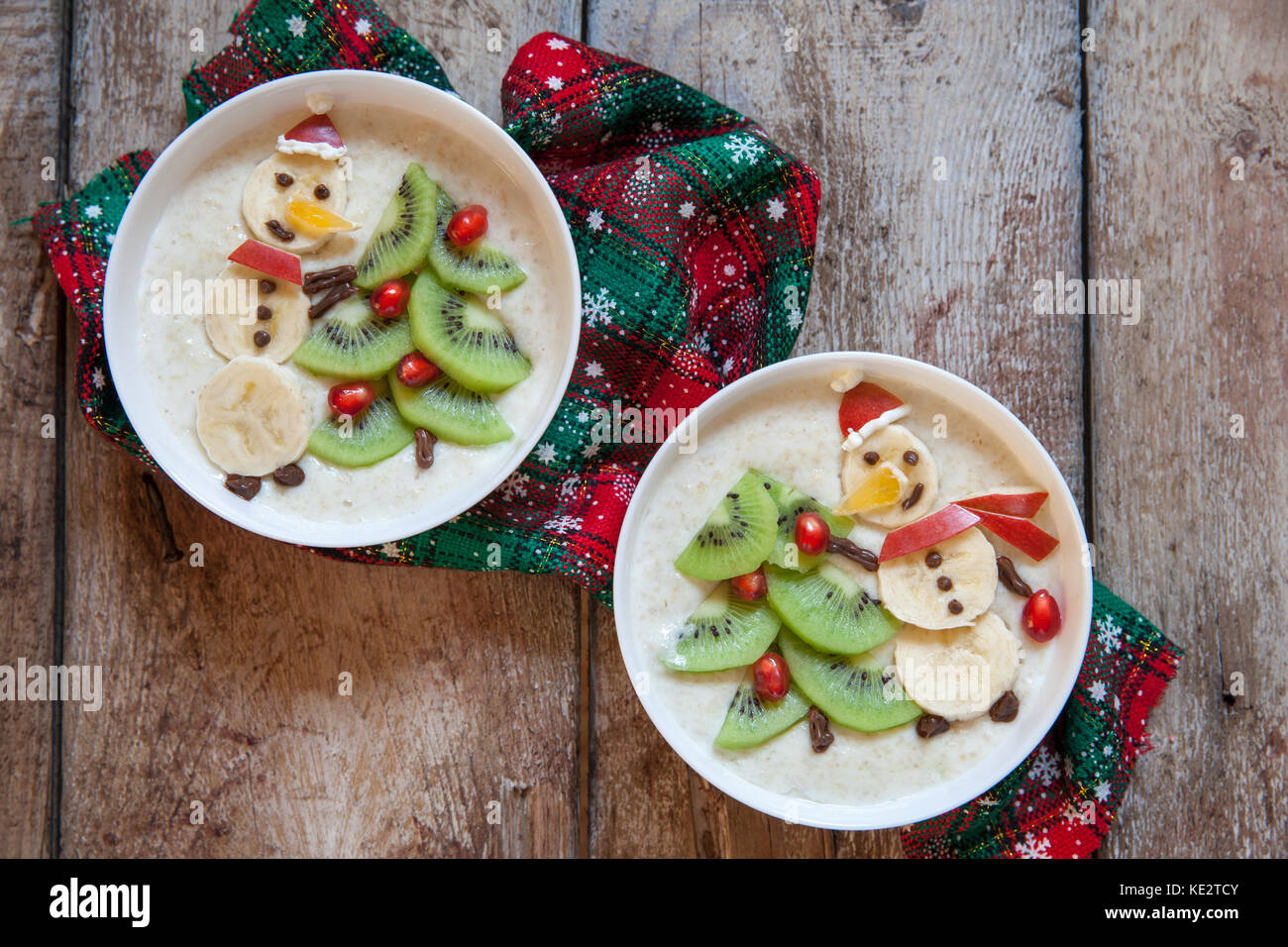 Snowman porridge oatmeal breakfast , Fun Christmas food art for kids ...