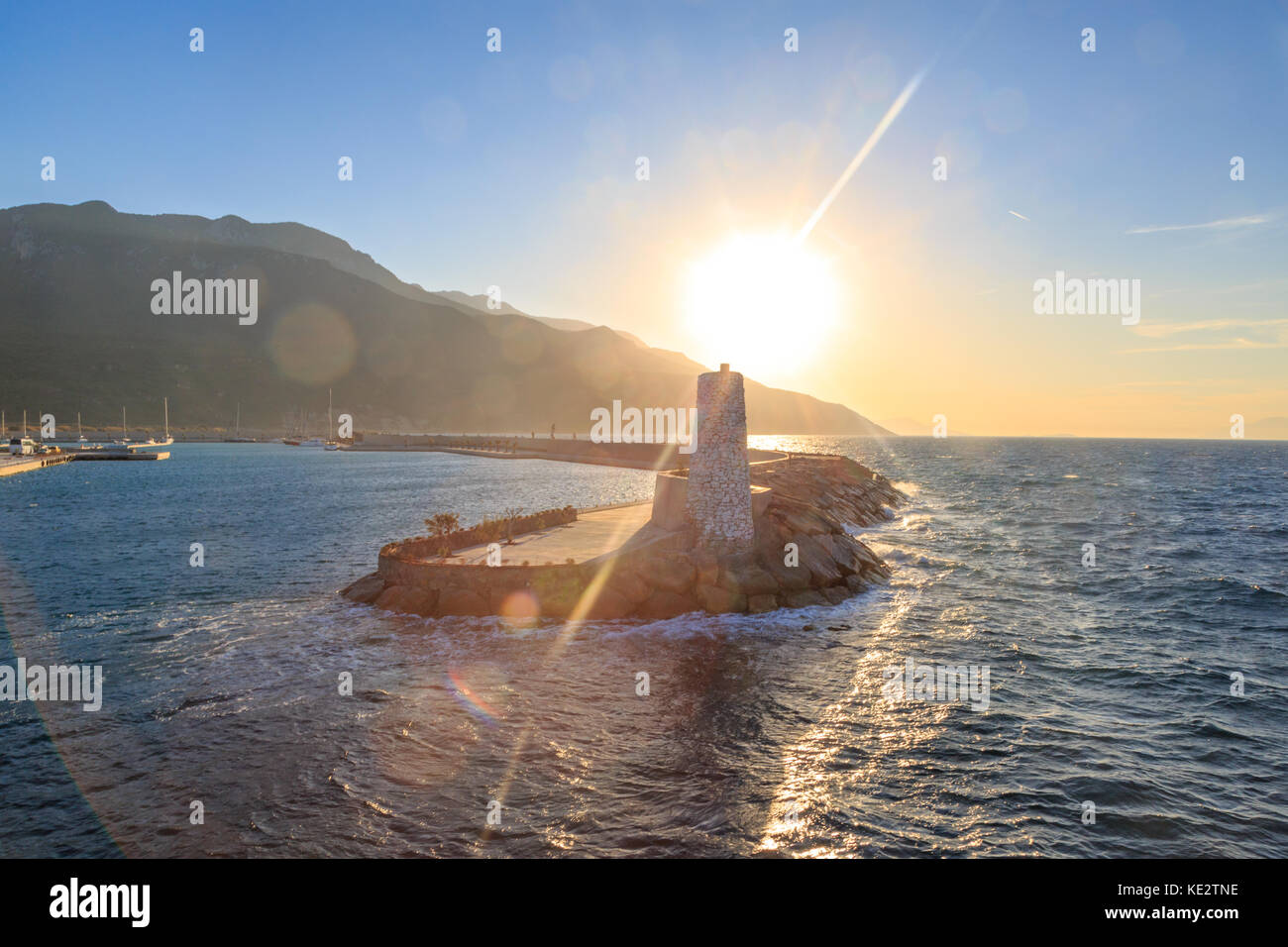Datca kairos Marina for Datca-Bodrum ferryboat Stock Photo - Alamy