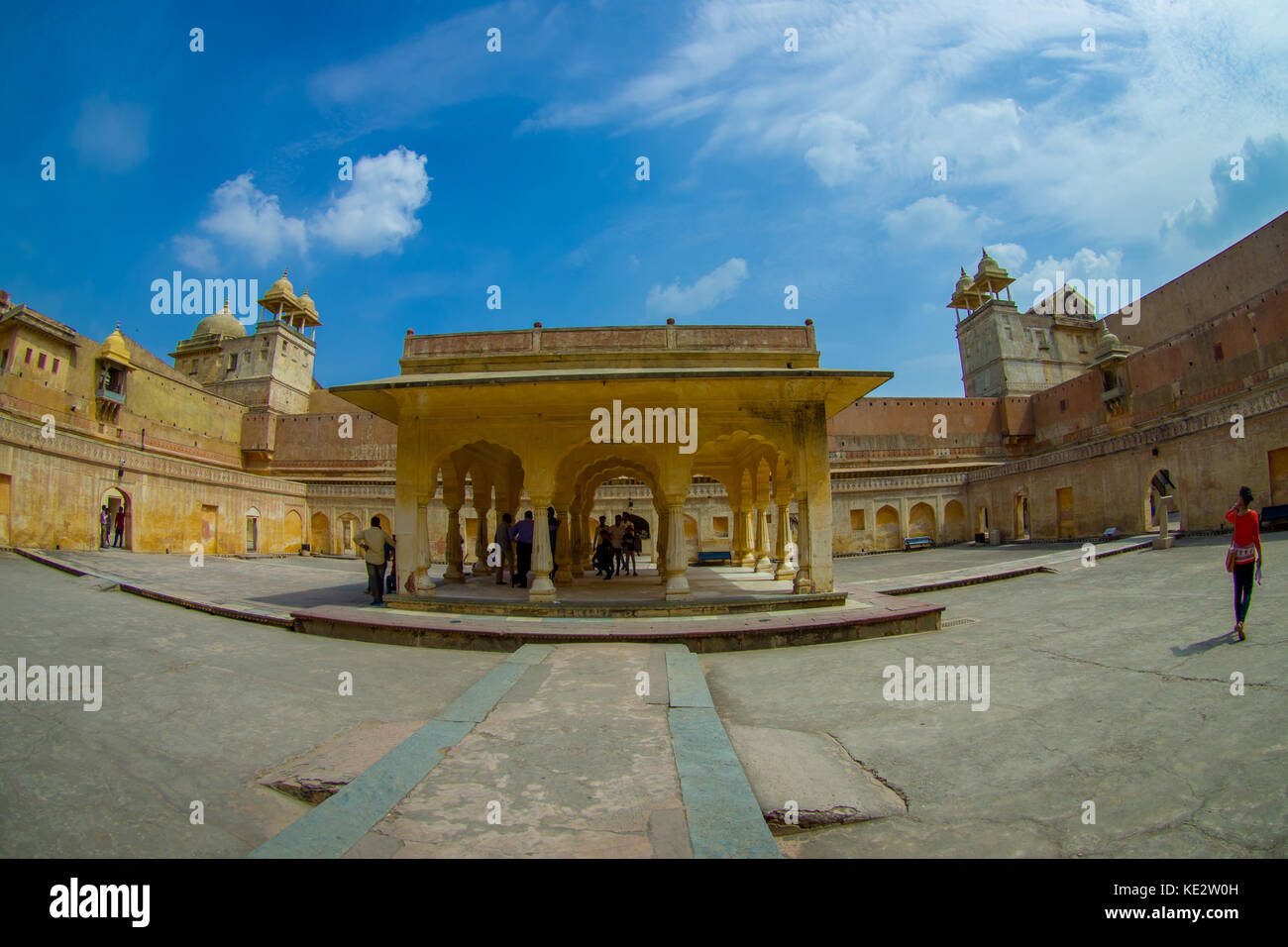Outdoor view of Amber Fort palace, is the main tourist attraction in ...