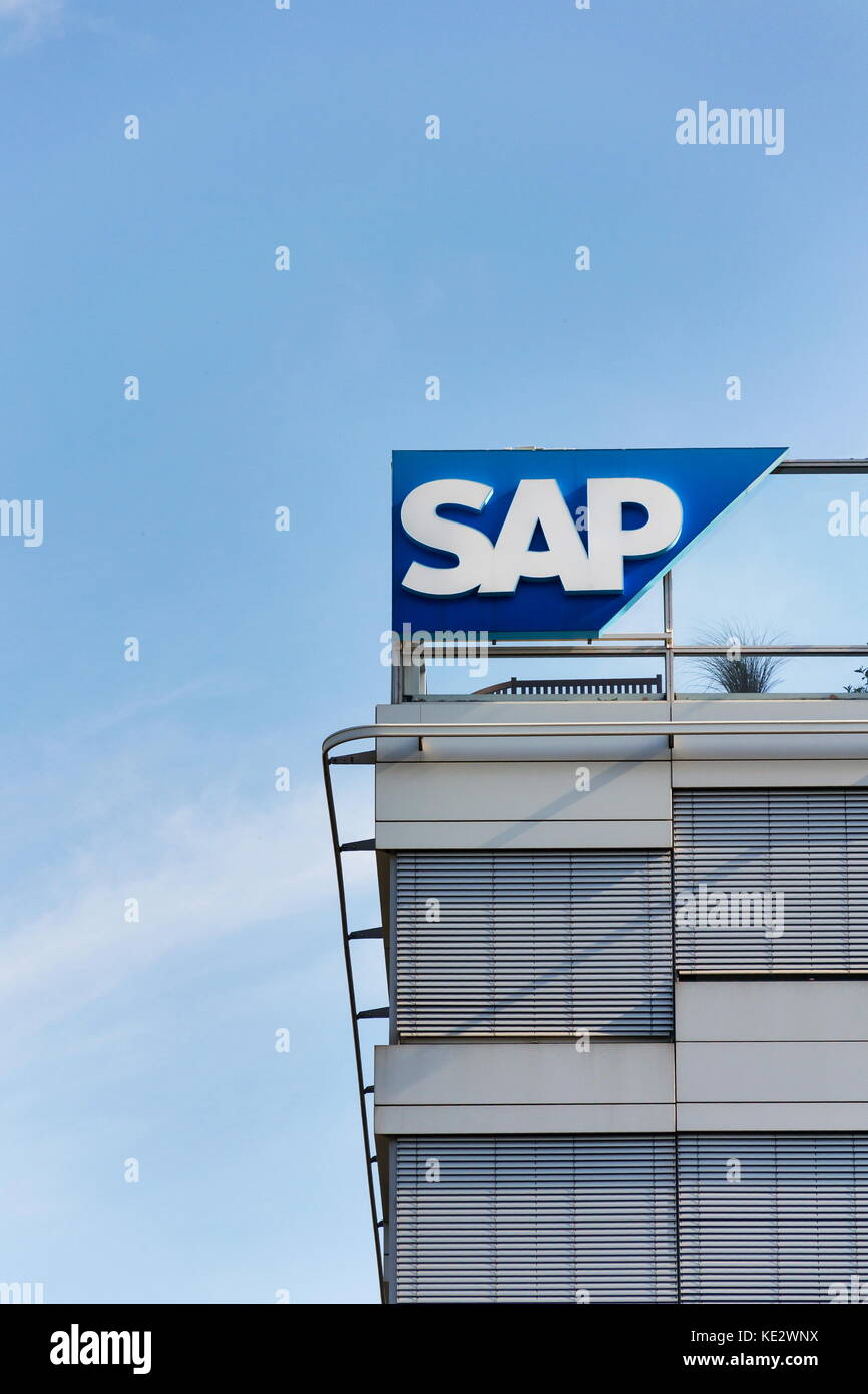 PRAGUE, CZECH REPUBLIC - OCTOBER 14: SAP multinational software ...