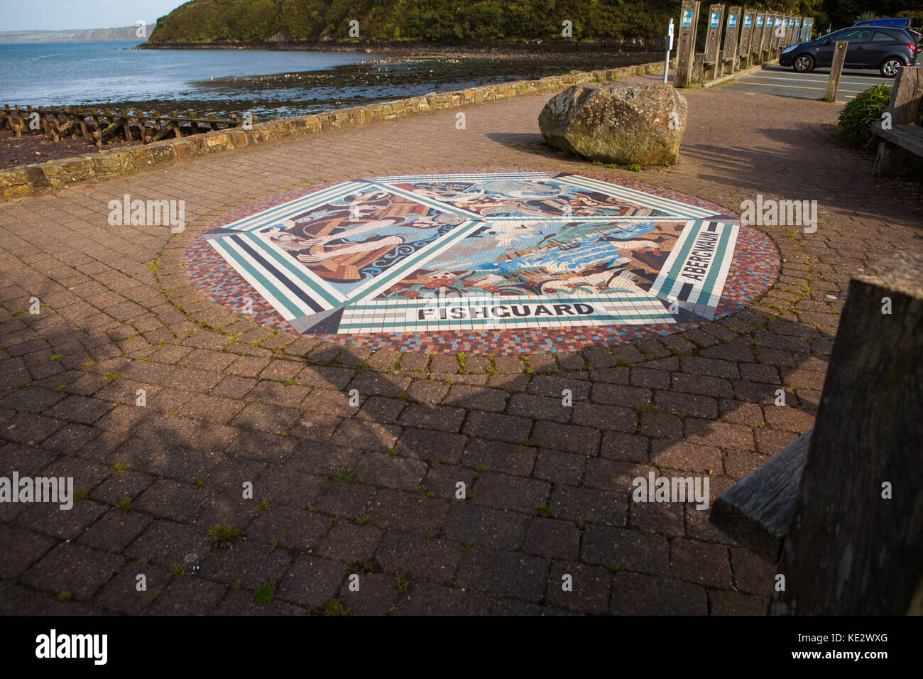 Stone Mosaic Fishguard Stock Photo - Alamy