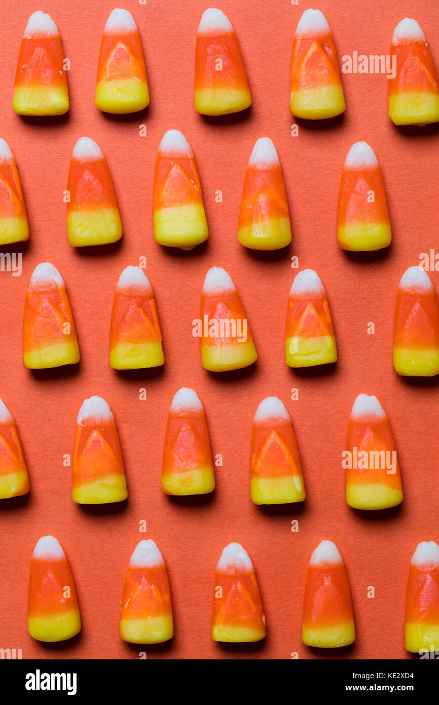 Halloween candy corn background Stock Photo - Alamy
