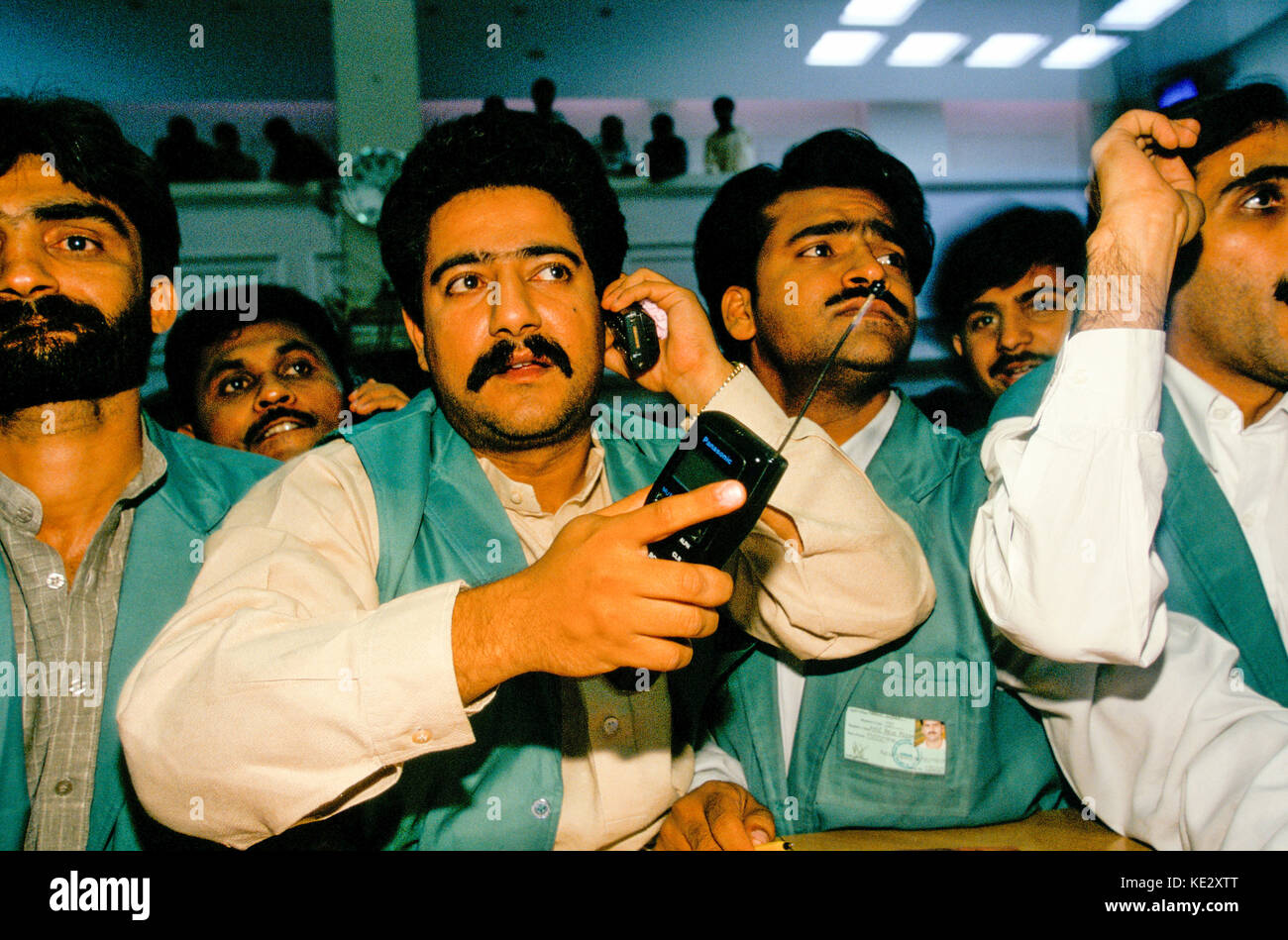 'LAHORE - PAKISTAN', THE STOCK EXCHANGE TRADING FLOOR, 1997 Stock Photo ...