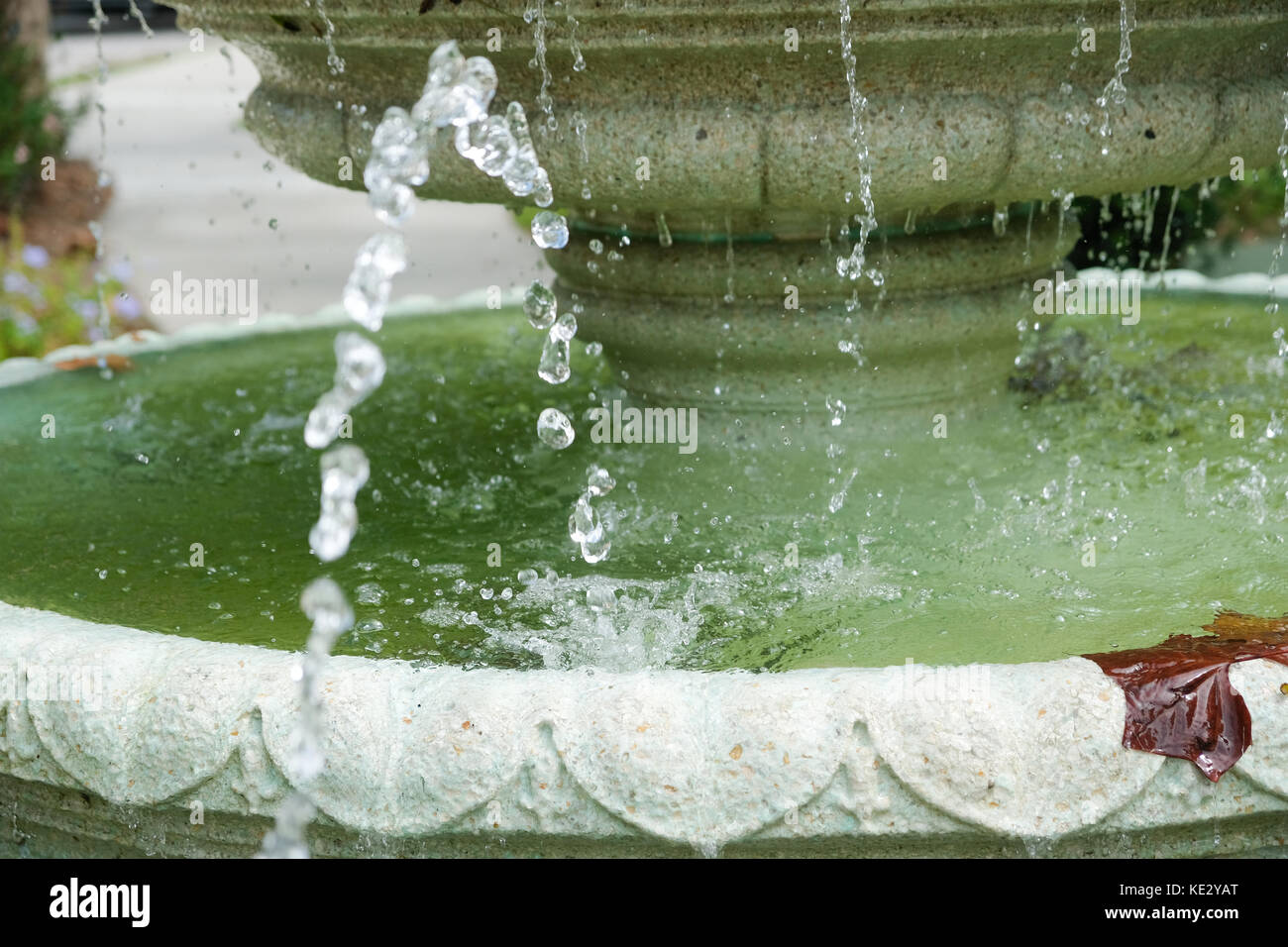 Fountain spurting water droplets Stock Photo - Alamy