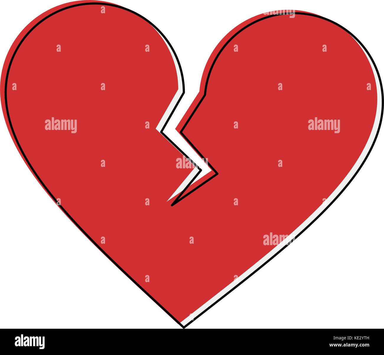 broken heart cartoon icon image Stock Vector Image & Art - Alamy
