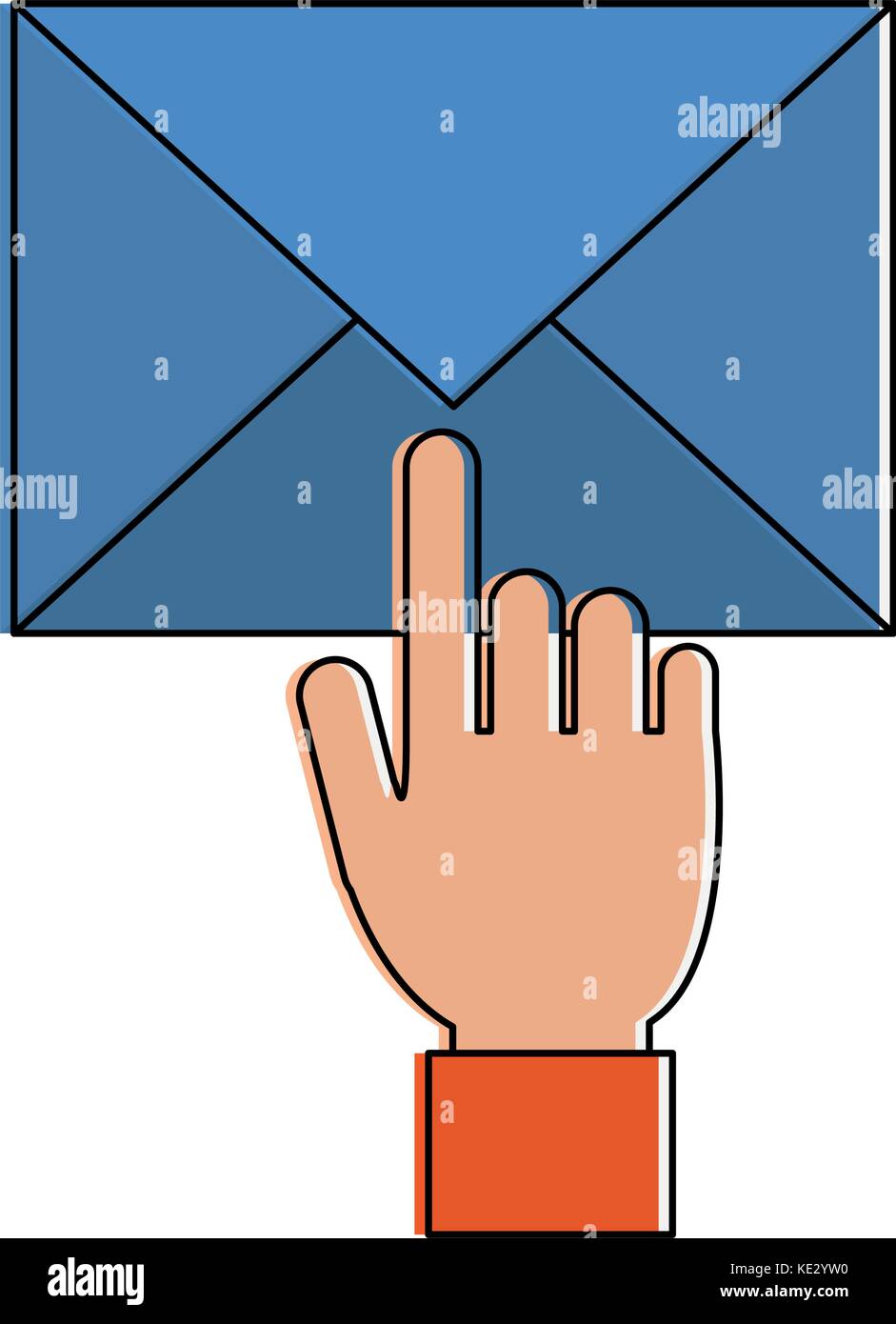 message envelope hand icon image Stock Vector Image & Art - Alamy