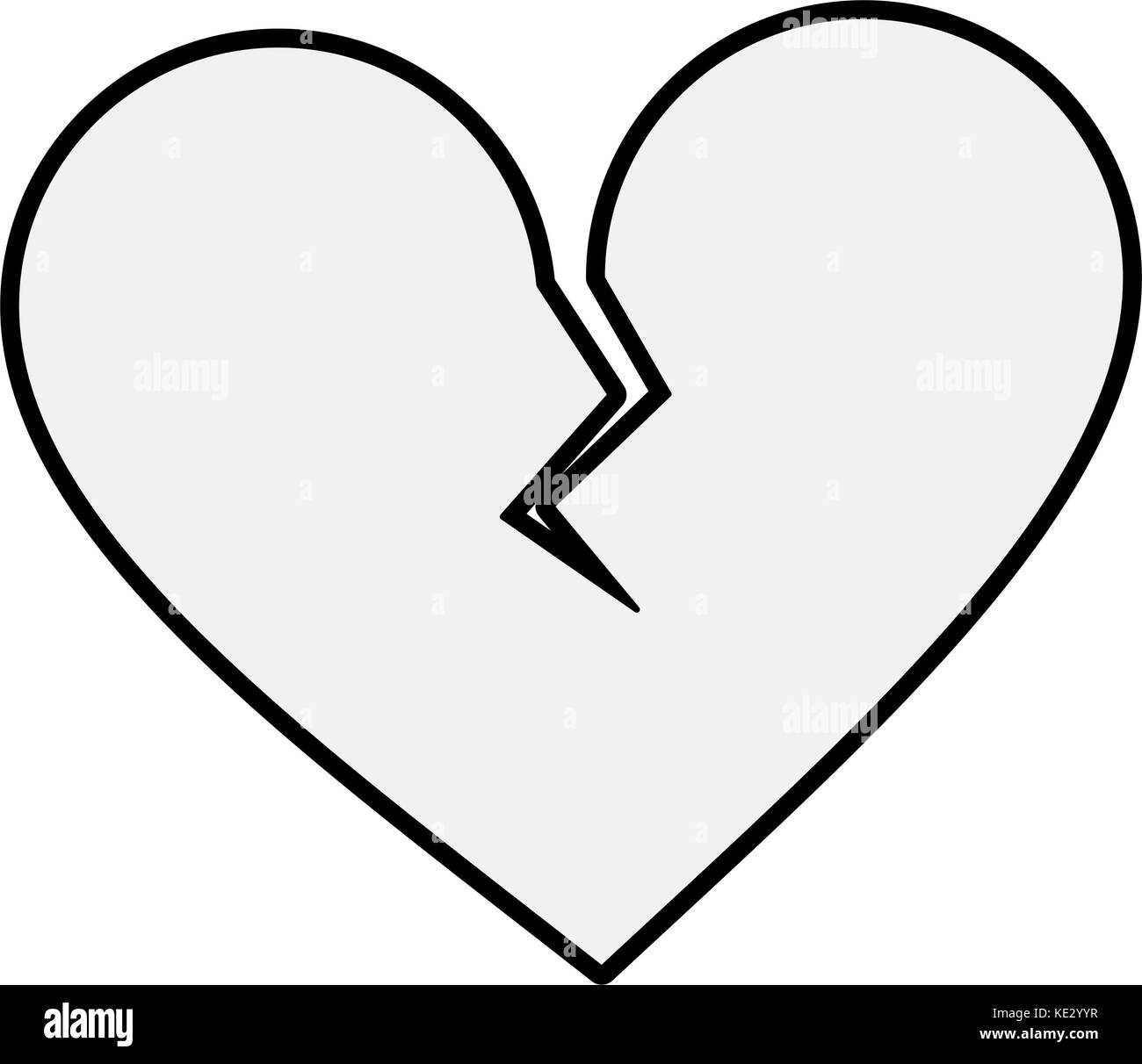 broken heart cartoon icon image Stock Vector Image & Art - Alamy