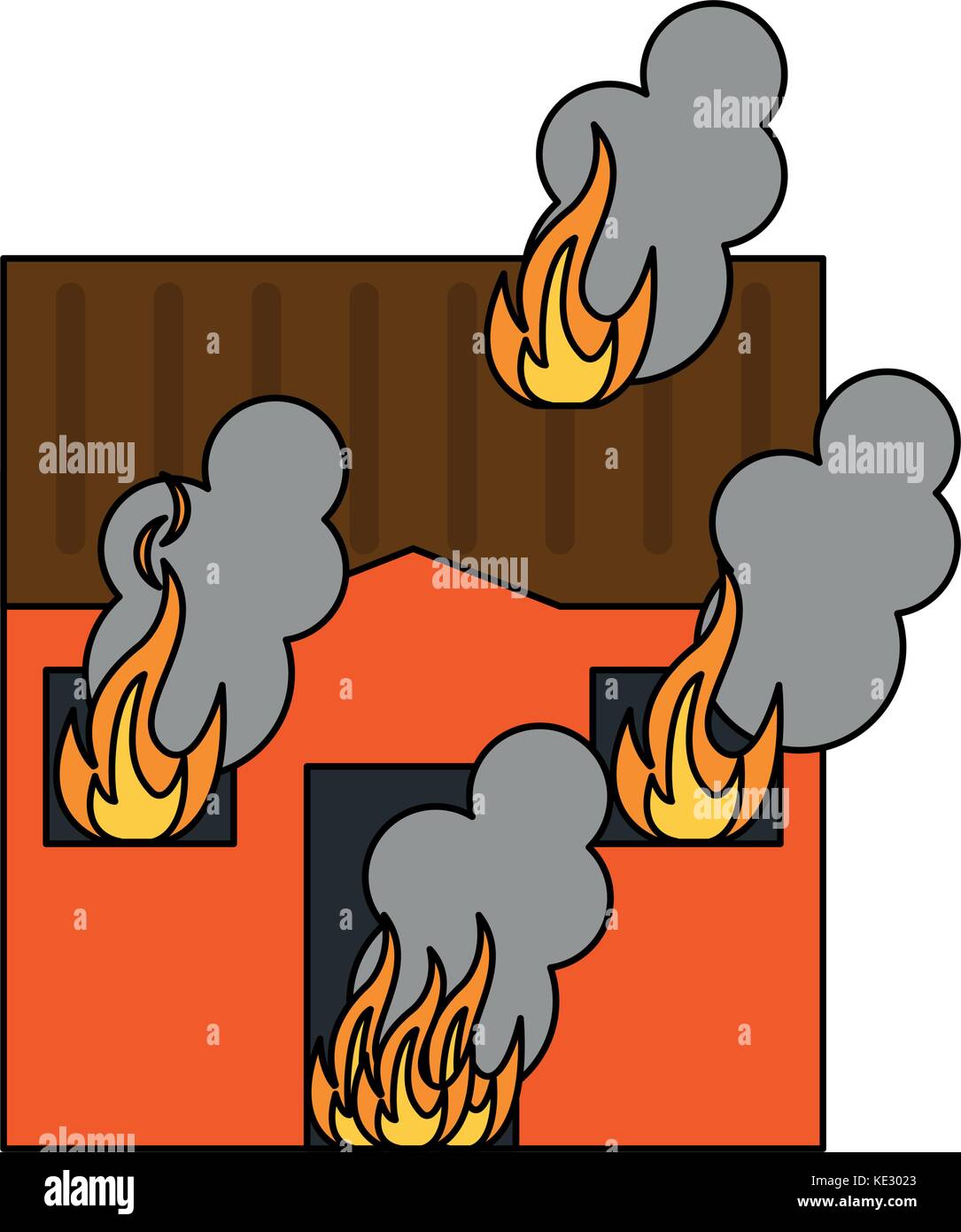 Image fire wall icon Stock Vector Images - Alamy