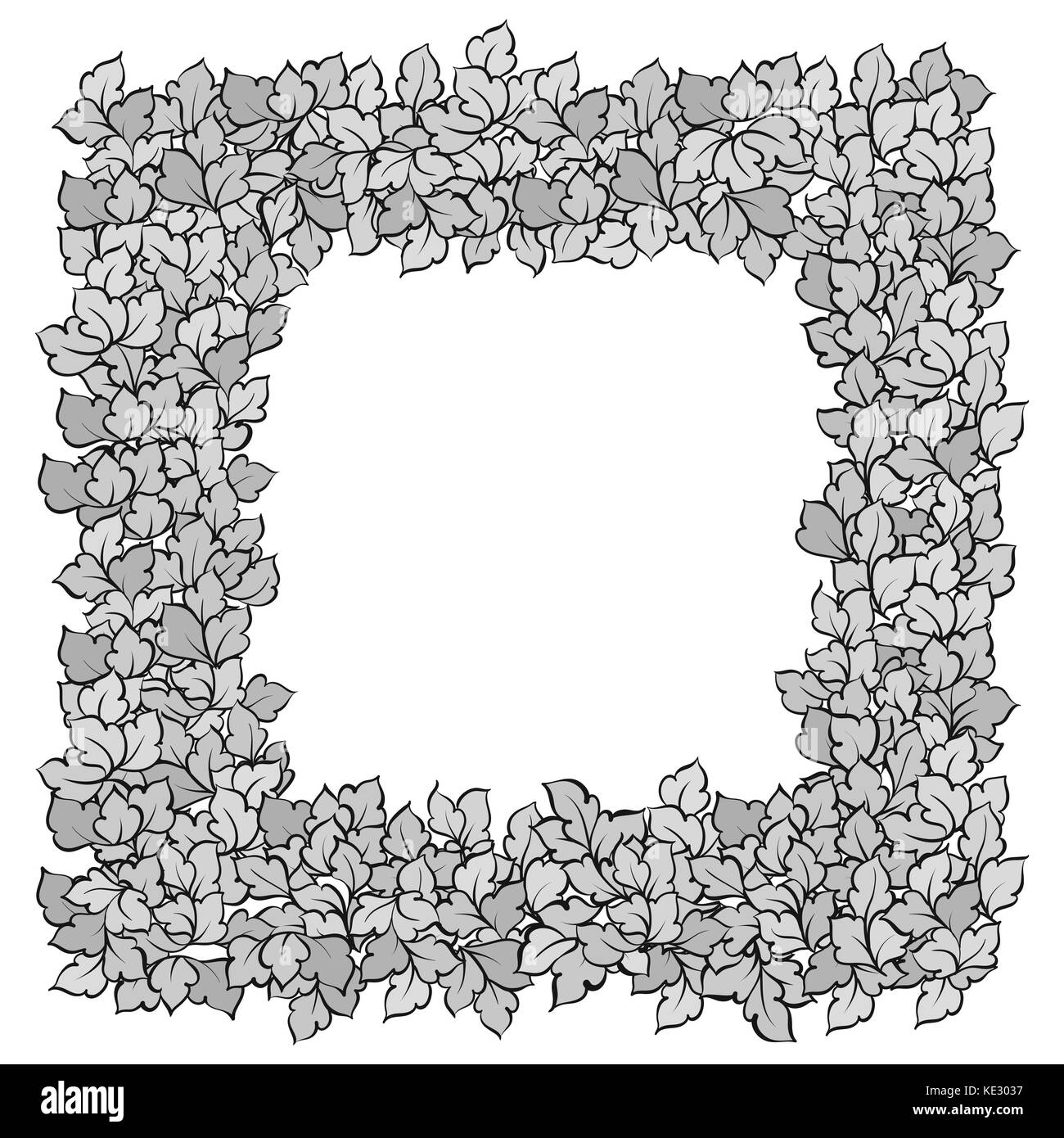 Floral decorative colorful bright frame with leaves Stock Vector Image ...