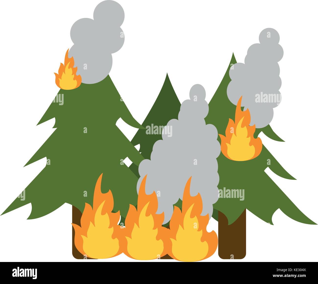 pine tree forest on fire icon image Stock Vector Image & Art - Alamy