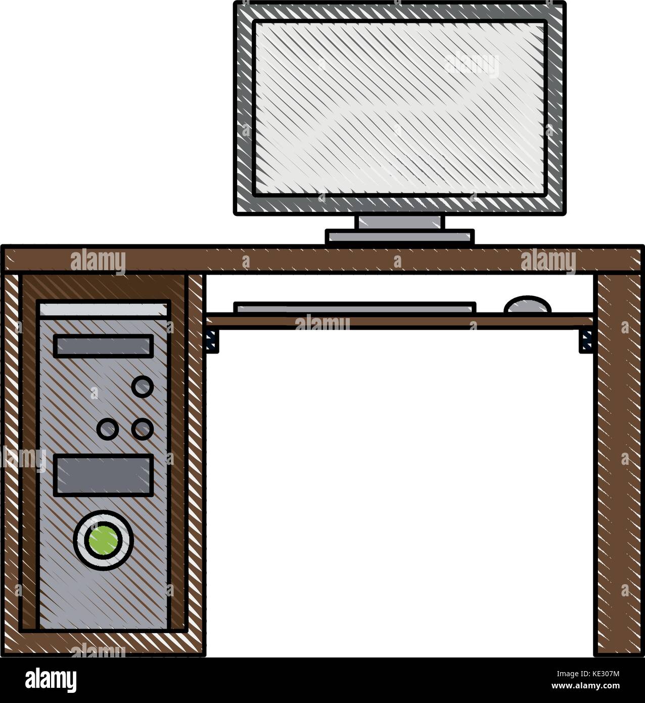 Computer with cpu Stock Vector Image & Art - Alamy