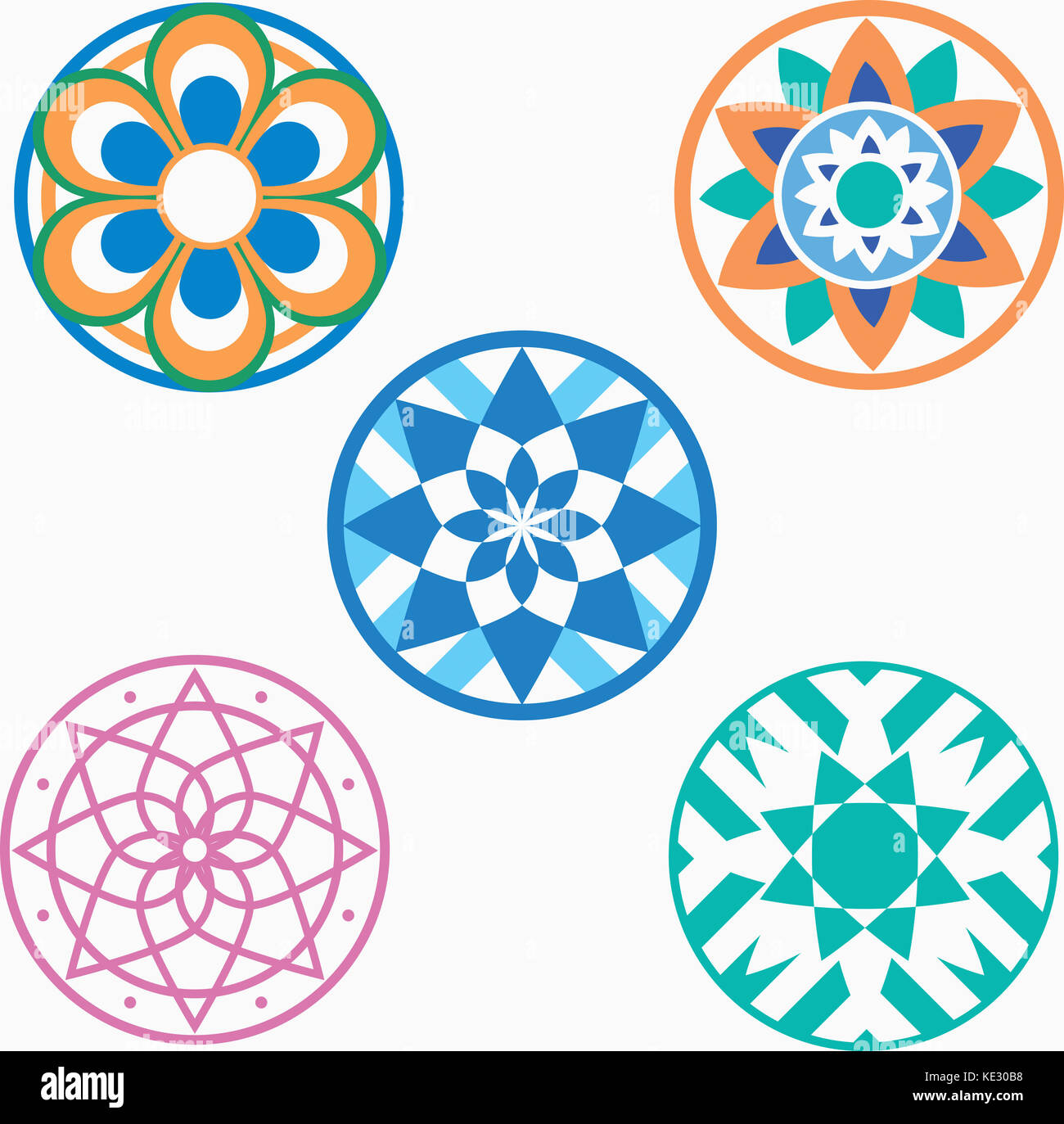 Set of various traditional Korean patterns Stock Photo - Alamy