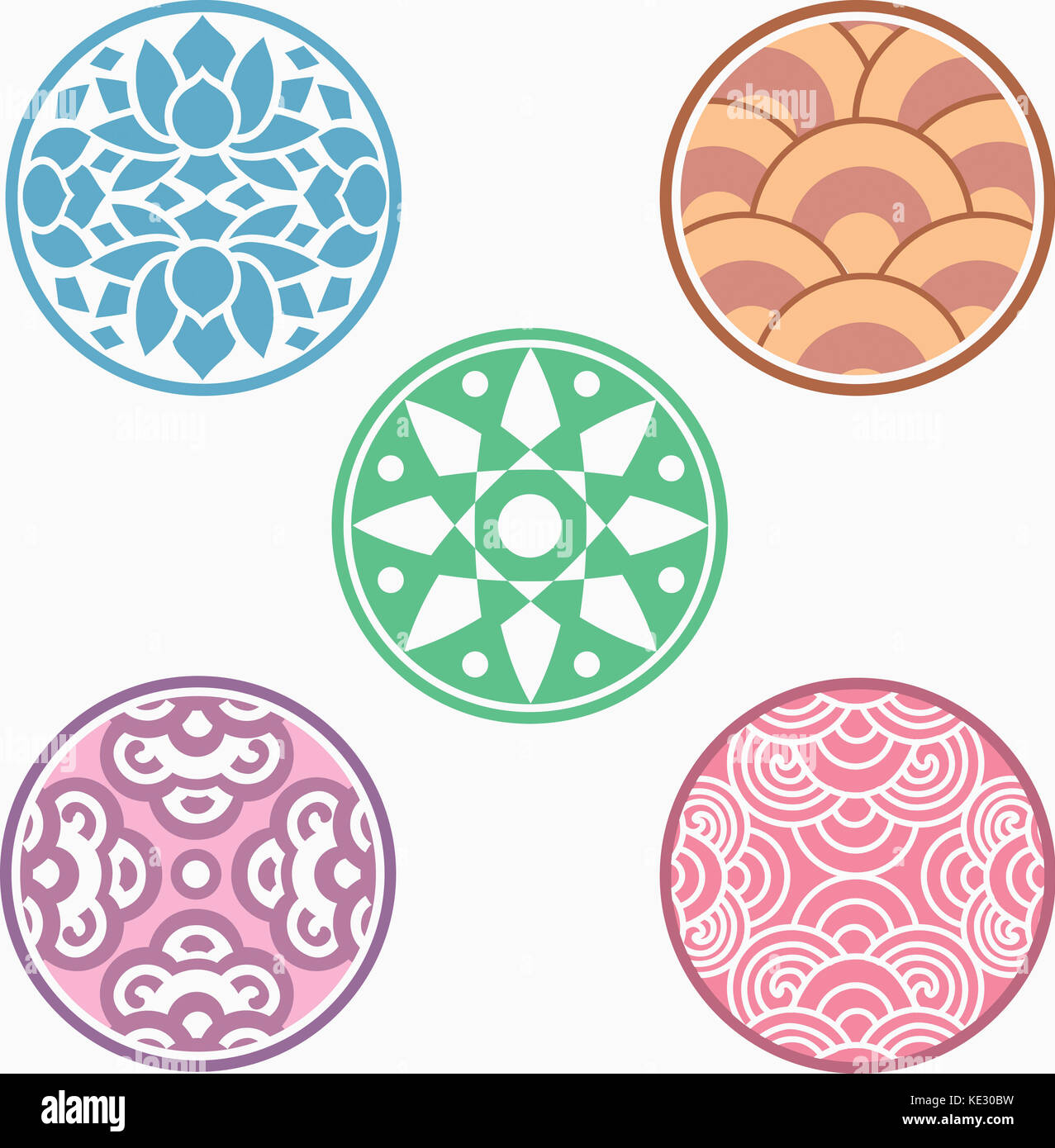 Traditional korean patterns Cut Out Stock Images & Pictures - Alamy