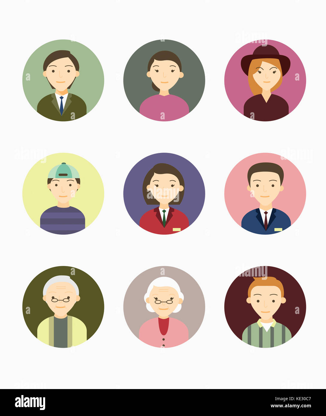 Portraits of various people Stock Photo - Alamy