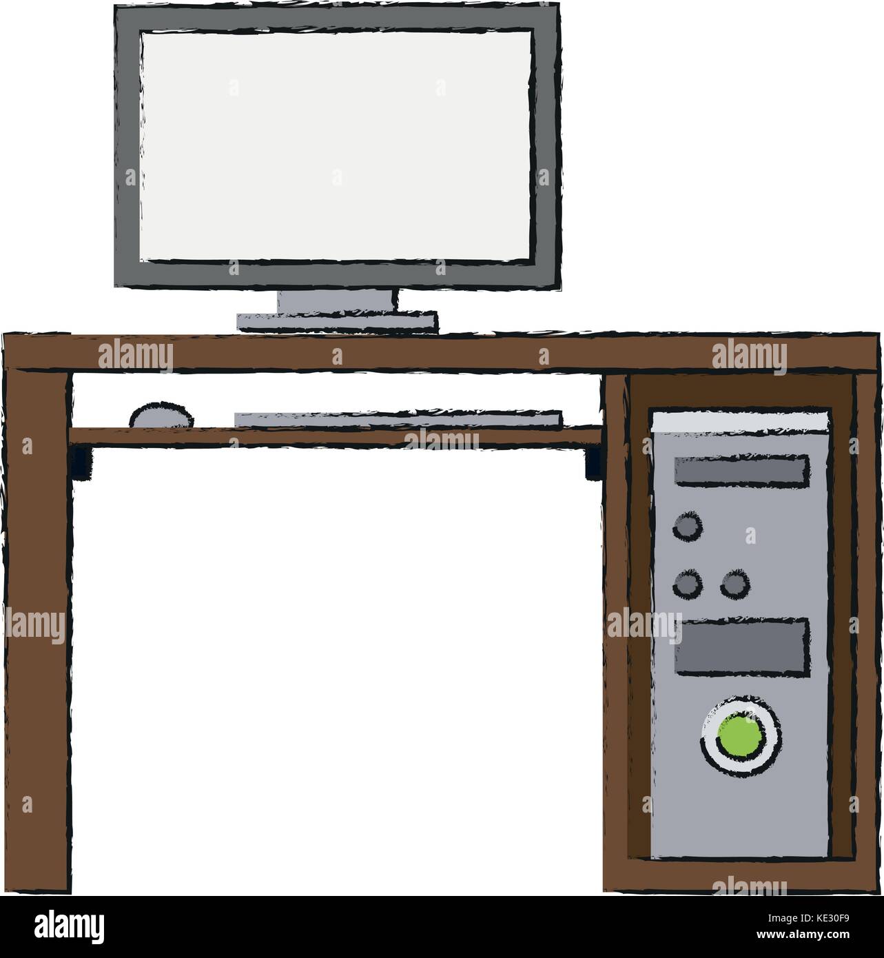 Computer with cpu Stock Vector Image & Art - Alamy