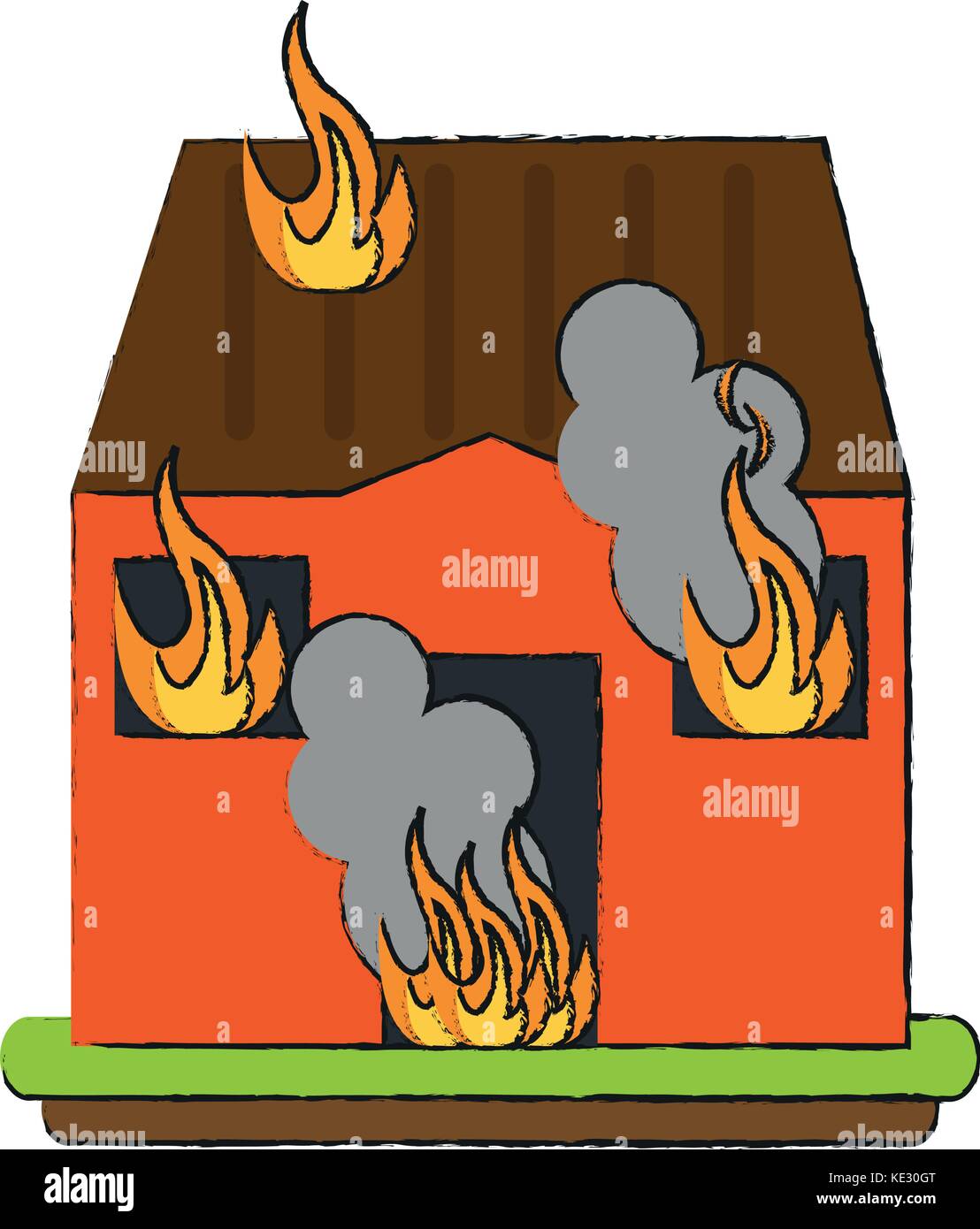 Fire windows Stock Vector Images - Alamy