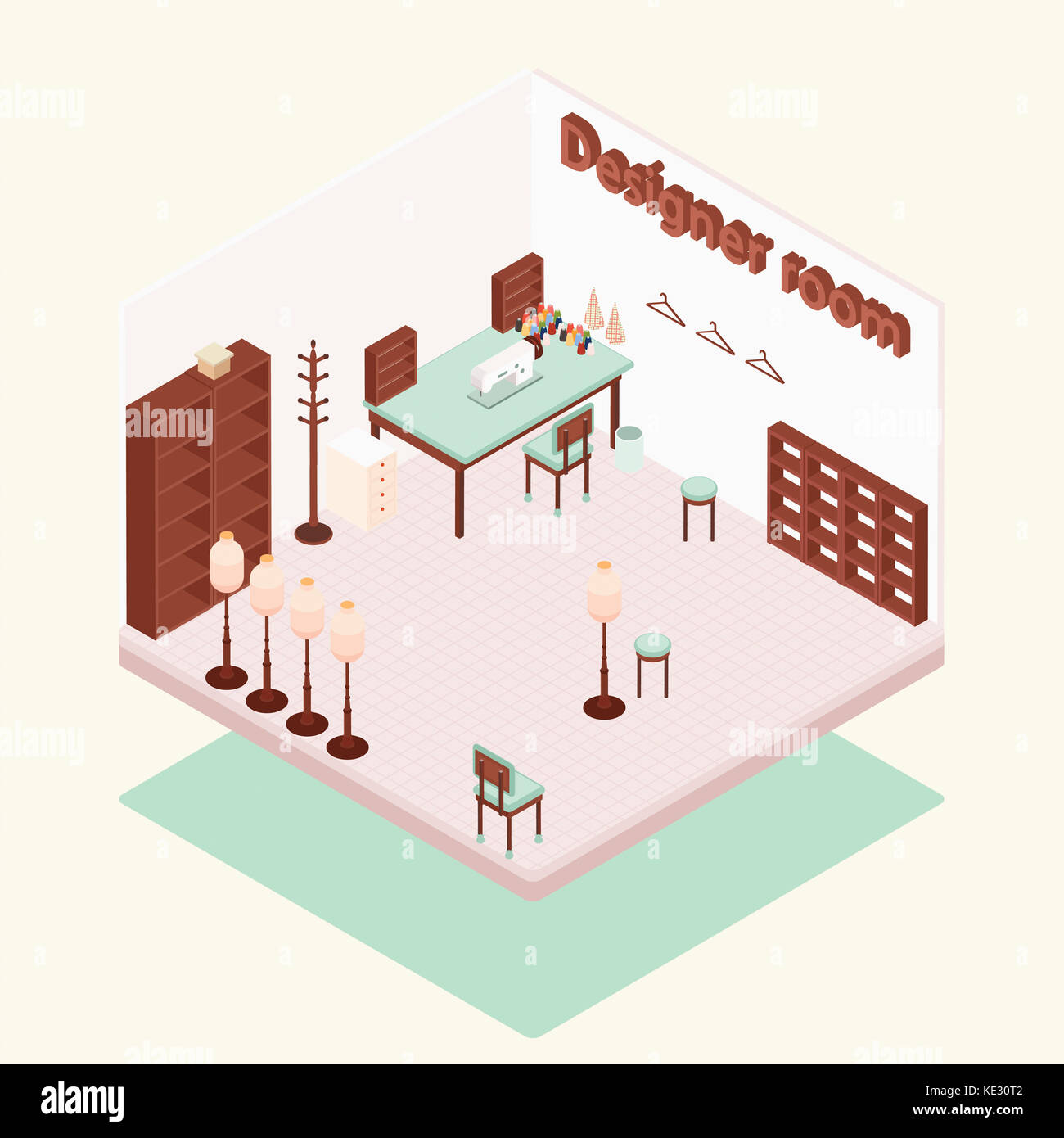 Interior of designer's room Stock Photo - Alamy