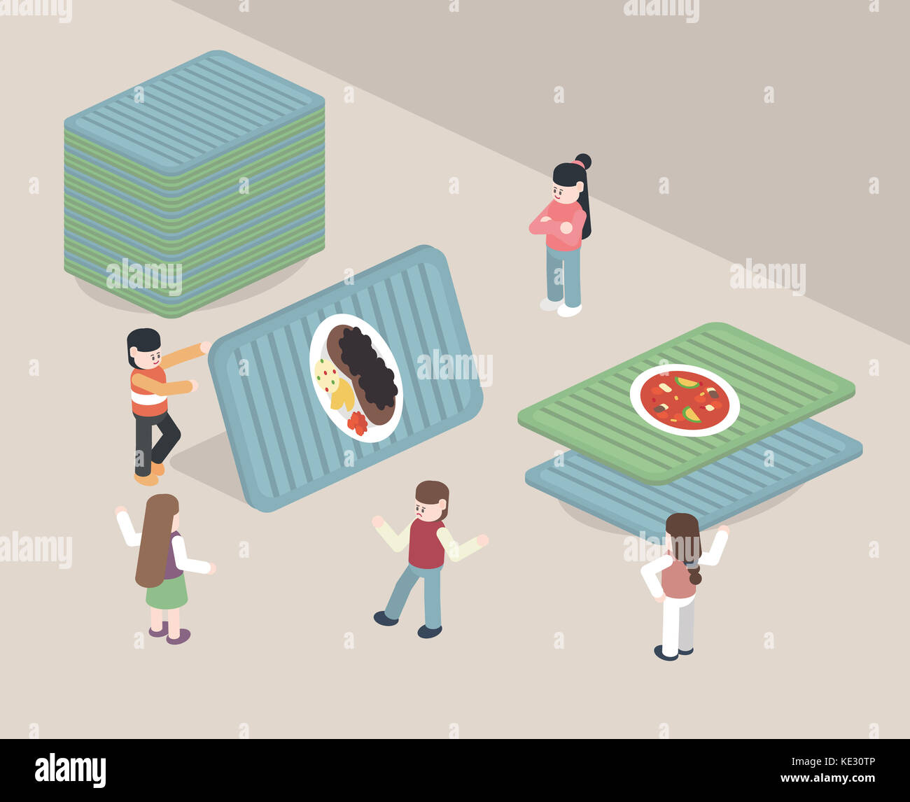 People stacking cards of food Stock Photo - Alamy