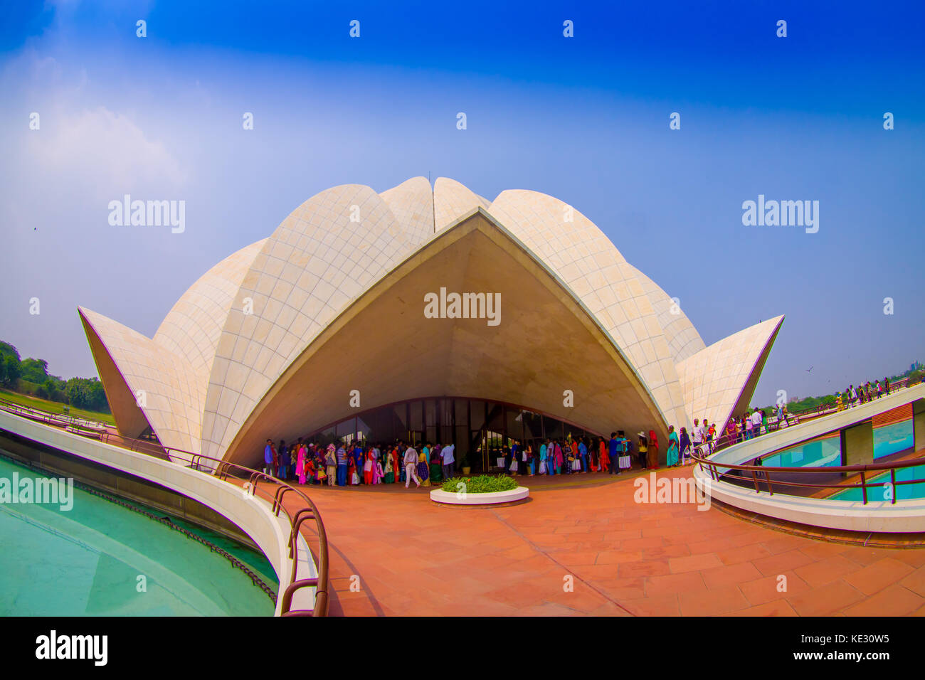 Inside lotus temple delhi hi-res stock photography and images - Alamy