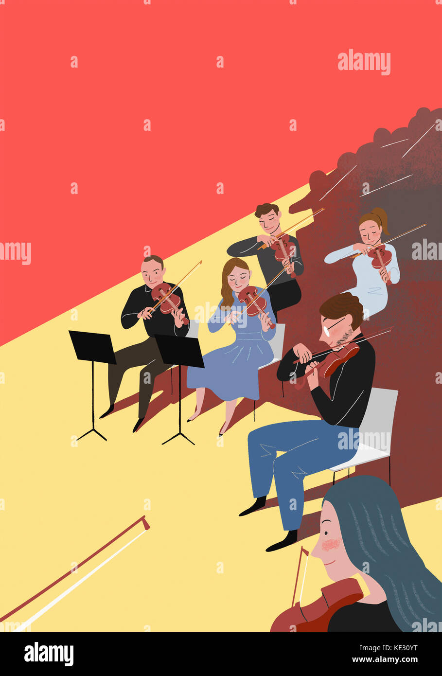 People playing instruments at classical music festival Stock Photo - Alamy