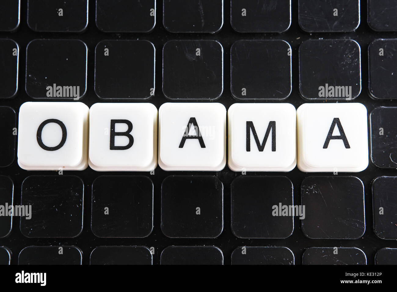 Obama text word photo illustration Stock Photo - Alamy