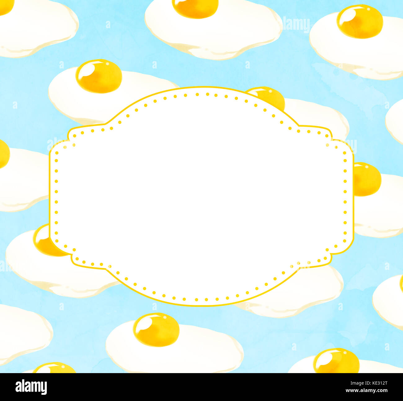 Frame with egg fry patterns Stock Photo - Alamy