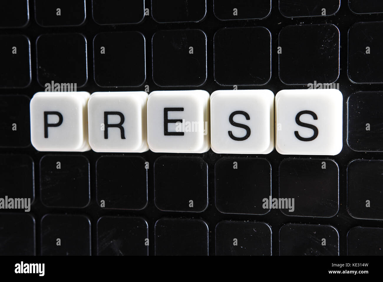 Press text word photo illustration Stock Photo - Alamy