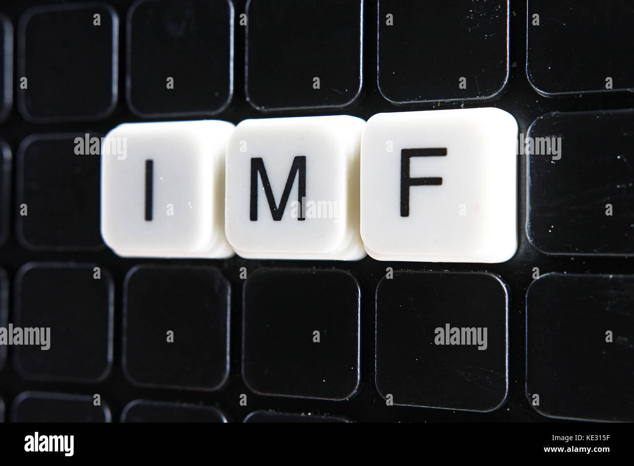 IMF text word photo illustration Stock Photo - Alamy