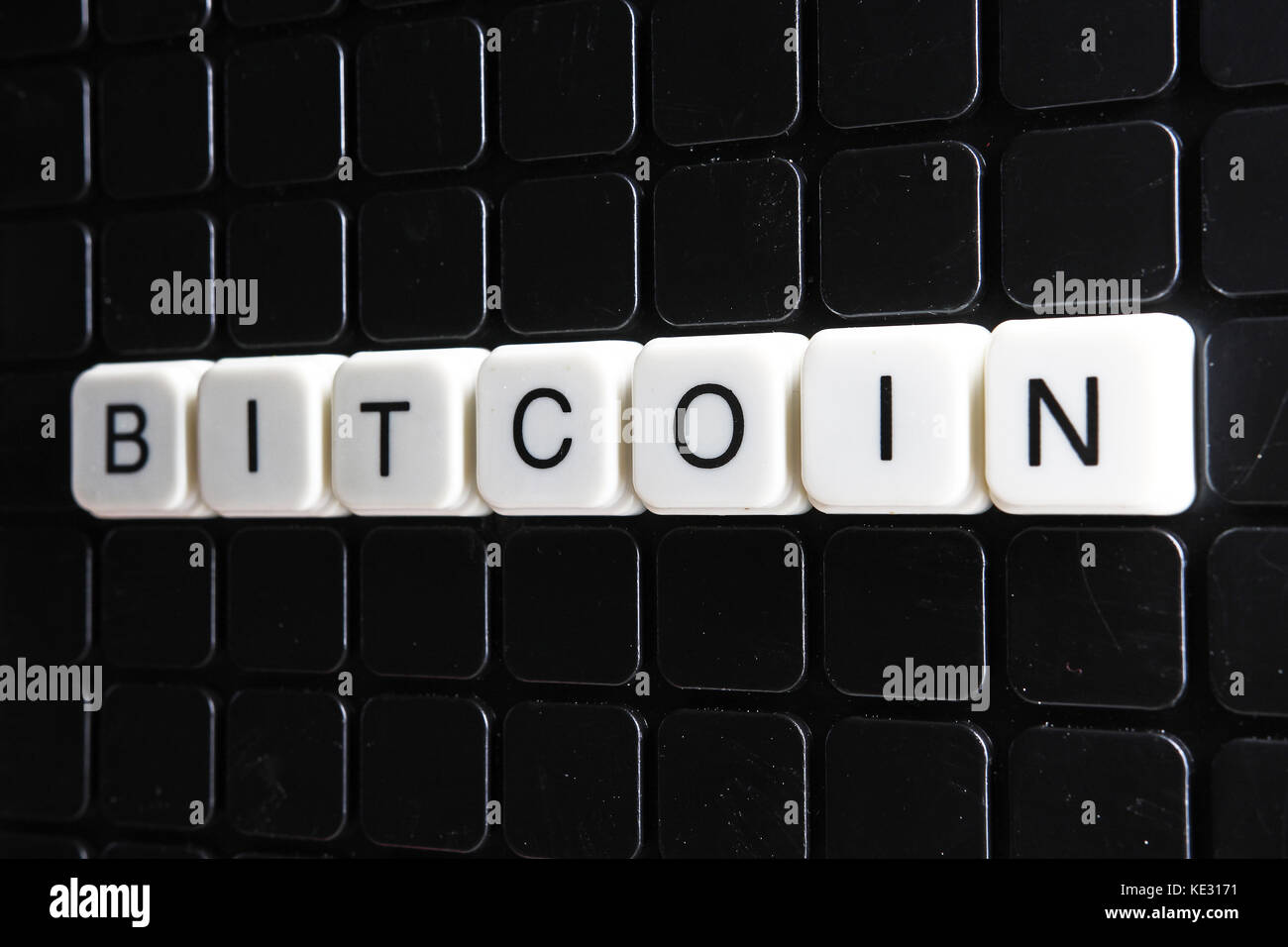 Bitcoin text word photo illustration Stock Photo - Alamy