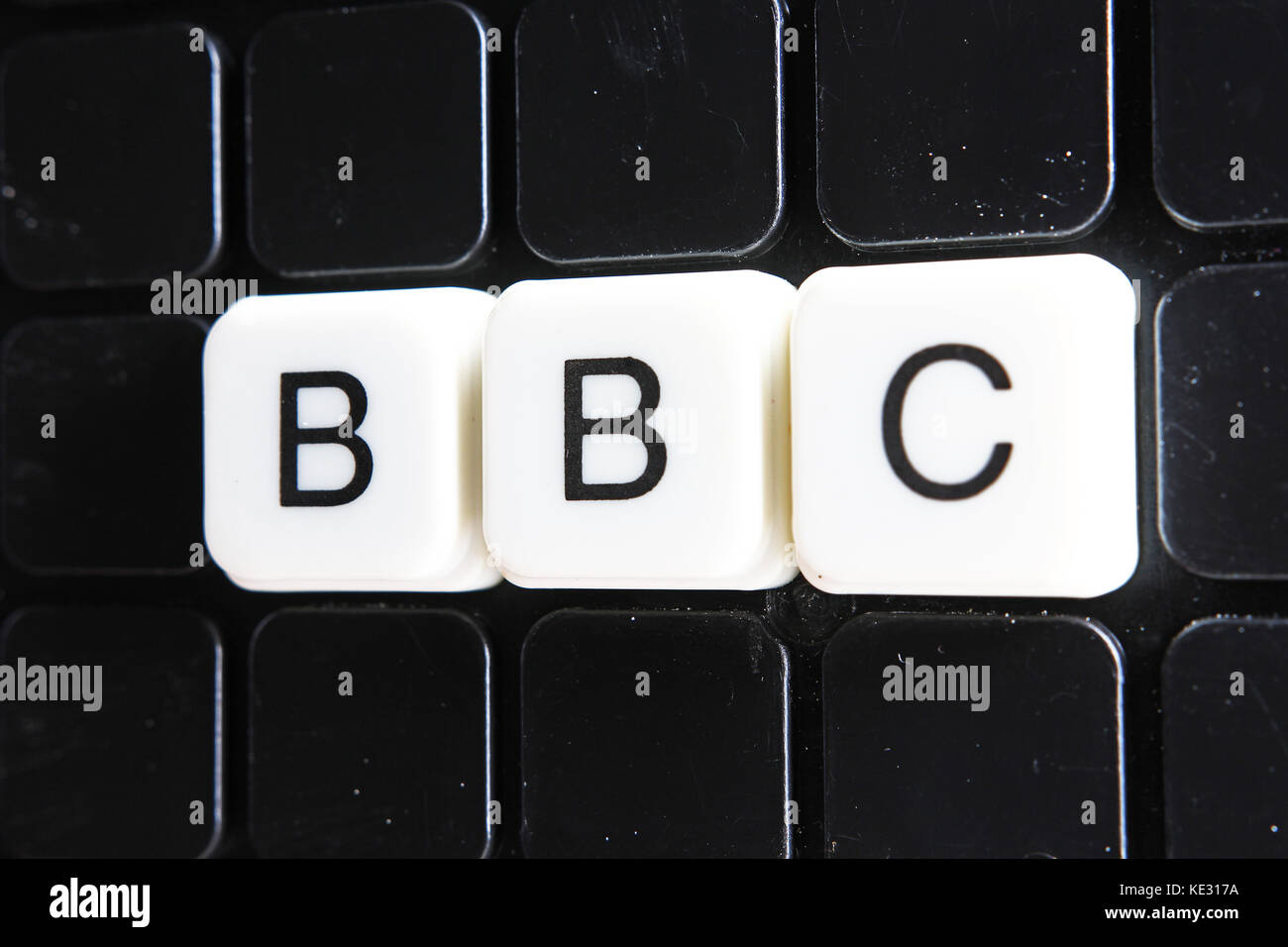 BBC text word photo illustration Stock Photo - Alamy