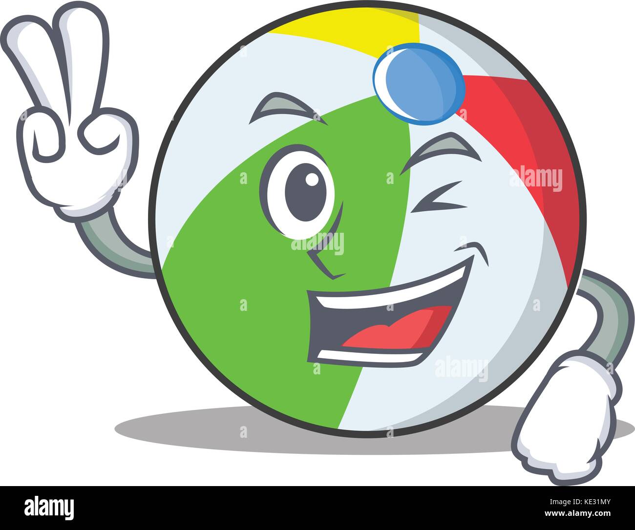Two finger ball character cartoon style Stock Vector Image & Art - Alamy
