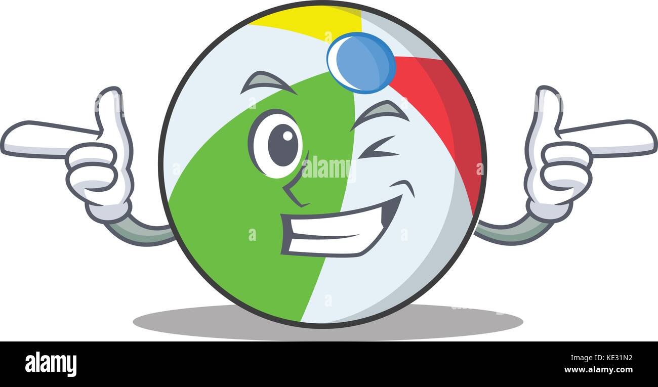 Wink ball character cartoon style Stock Vector Image & Art - Alamy